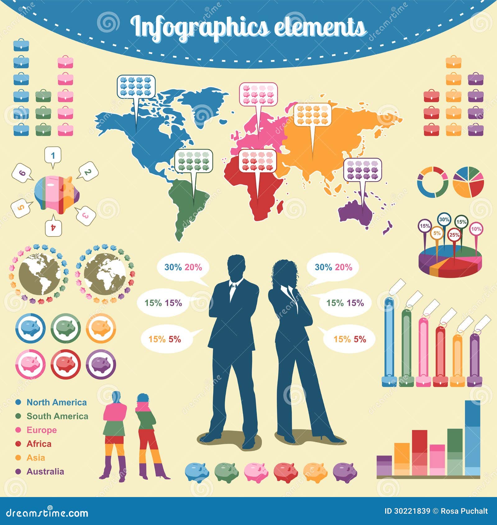 Infographics elements stock vector. Illustration of presentation - 30221839
