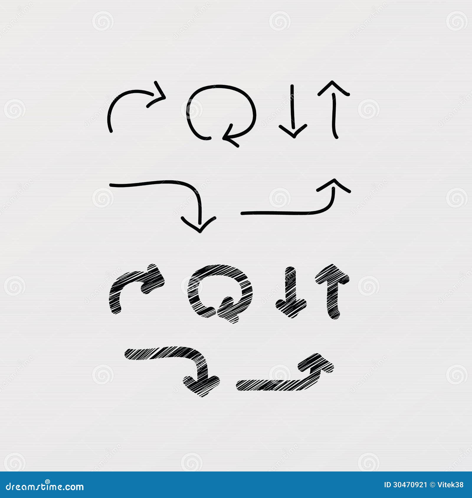 Pack Of Vector Hand Draw Arrows. Simple Pointers In Vector Format ...