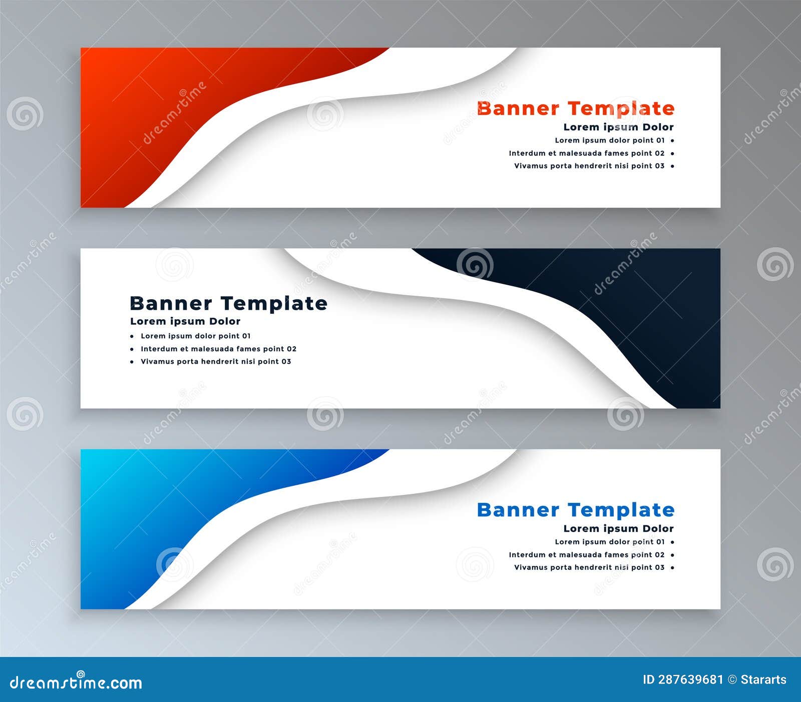 Pack of Web Business Slider Layout for Modern Promotion Stock Vector ...
