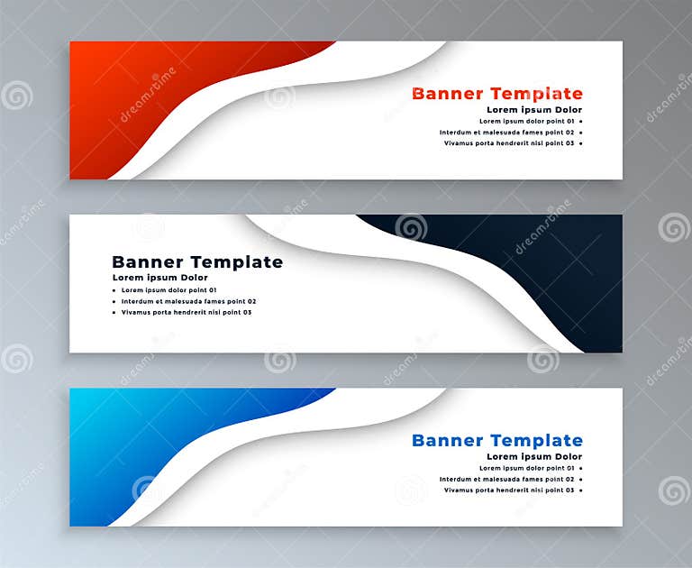 Pack of Web Business Slider Layout for Modern Promotion Stock ...