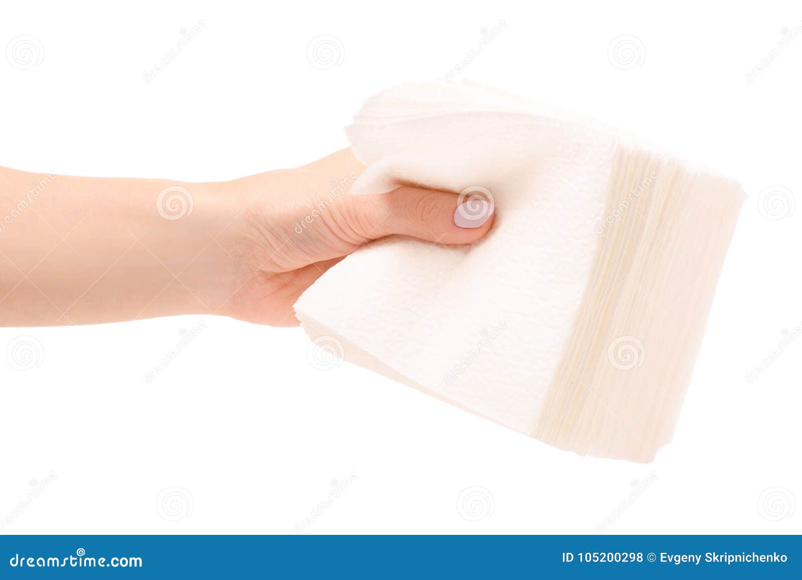 A Pack Of White Napkins In Hands Stock Photo | CartoonDealer.com #105200298