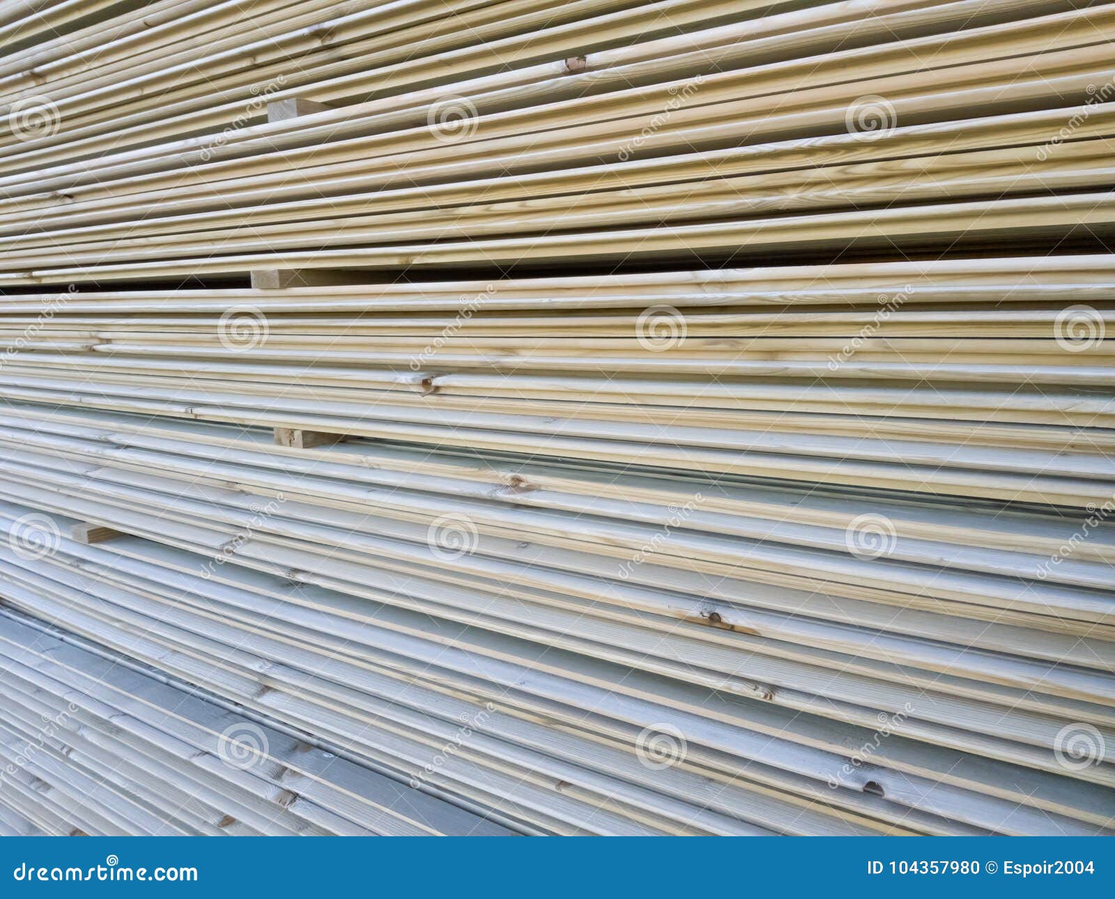 A Pack of Wooden Beams.Structure of the Overlapping Boards. Stock Photo ...