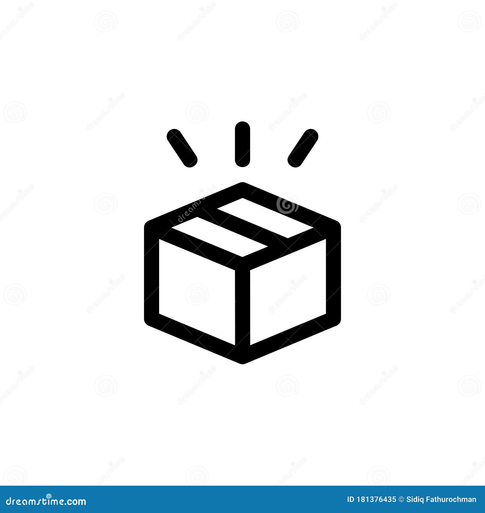 Package Arrived Icon stock vector. Illustration of business - 181376435