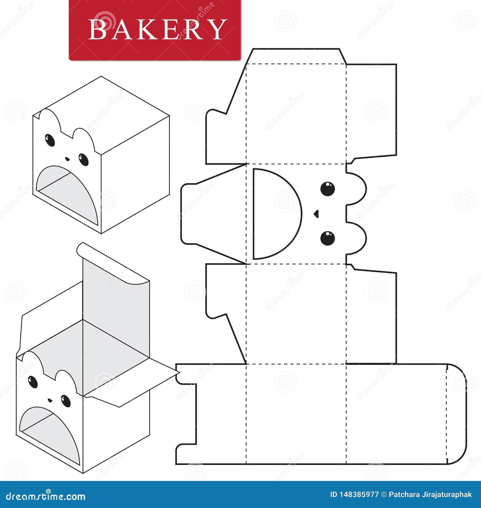 Package for Bakery.Vector Illustration of Box Stock Vector ...