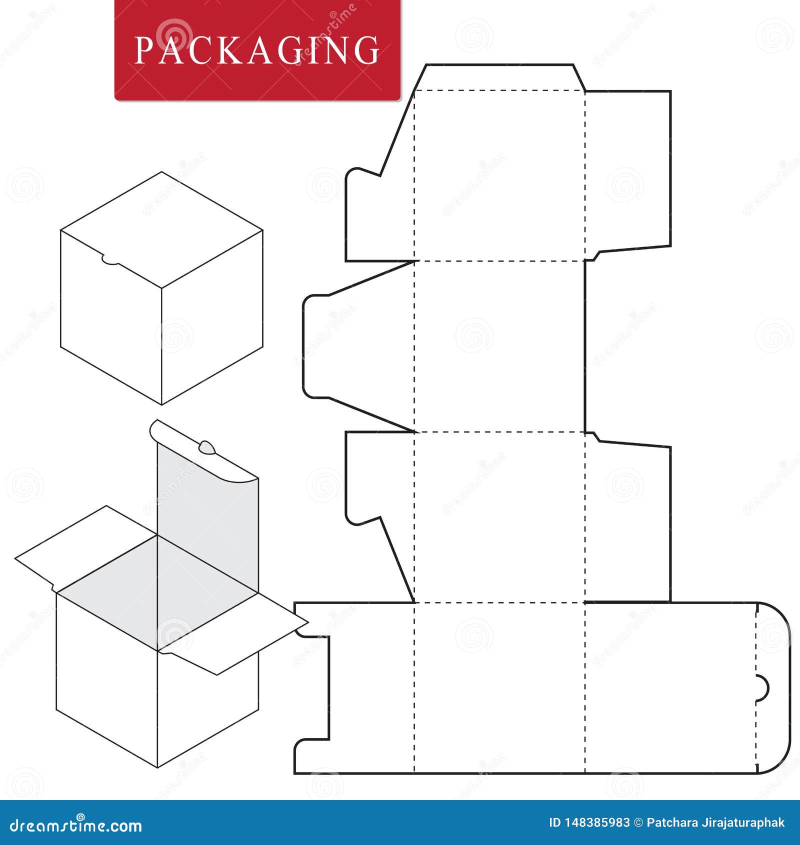 Package for Bakery.Vector Illustration of Box Stock Vector ...