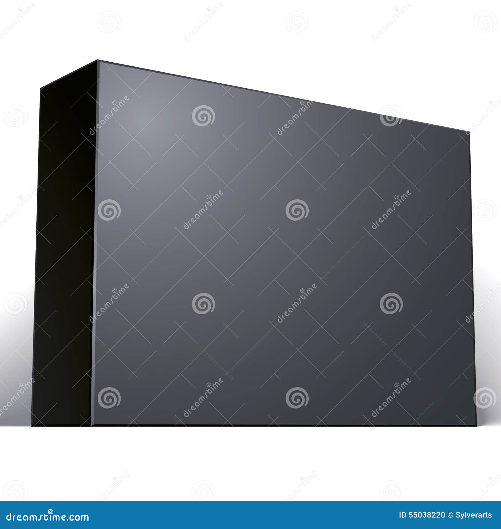 Package Black Box Design Isolated on White Background, Template Stock ...