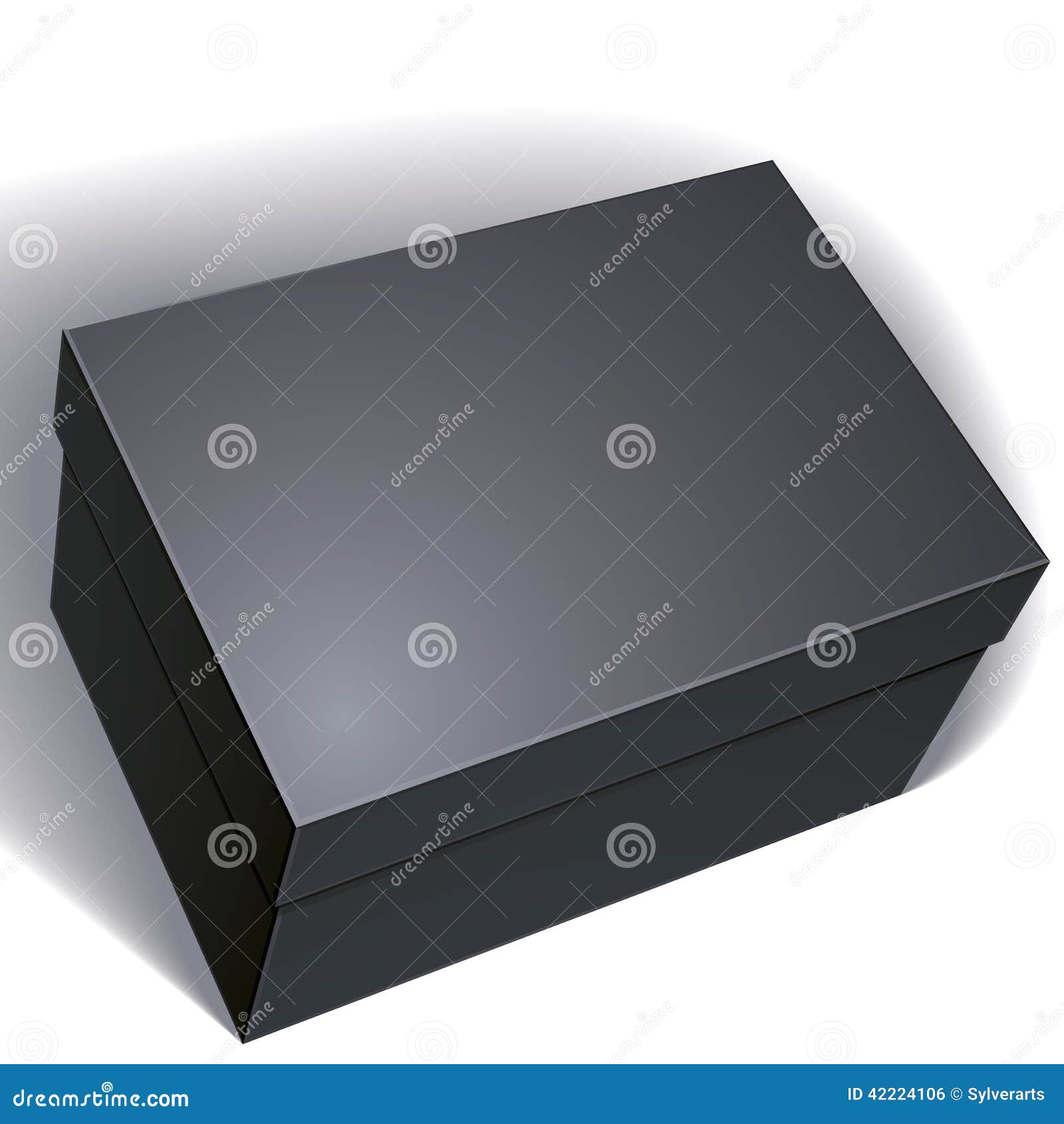 Package Black Box Design on White Background, Template Stock ...