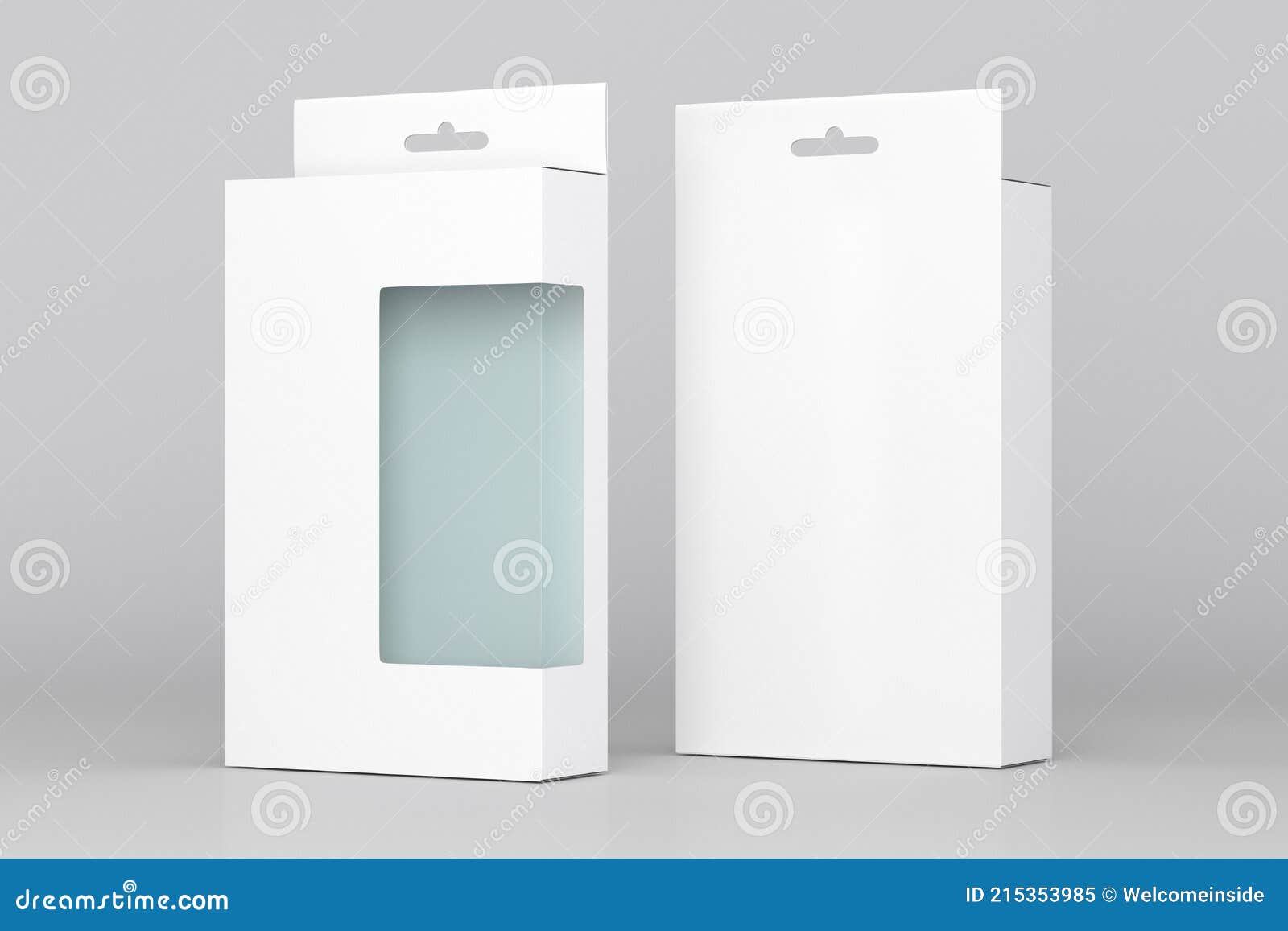 Package Blank White Box Euro Slot Hanger for Pegboard- Mockup Back and ...