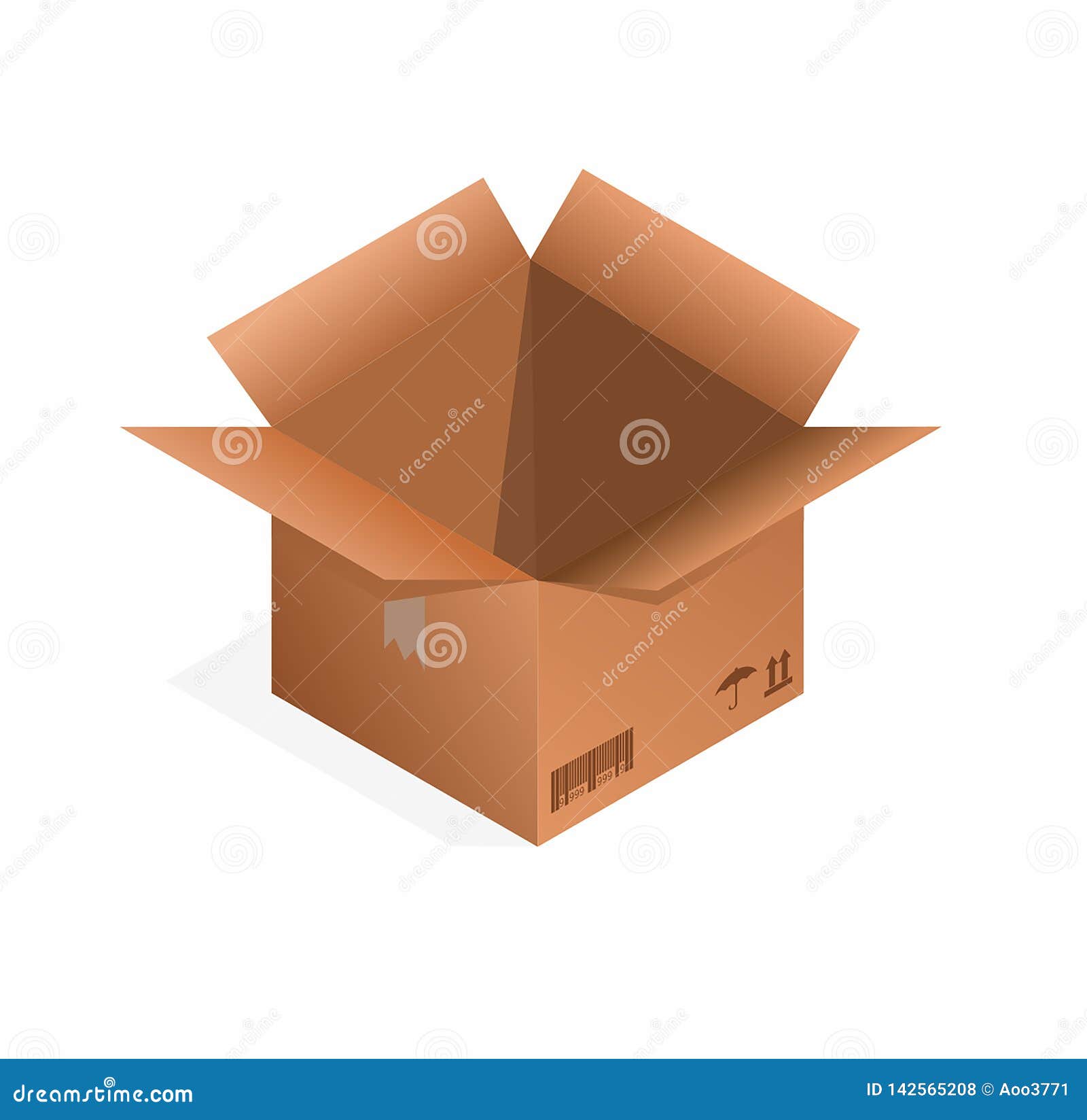 Package box brown stock illustration. Illustration of object - 142565208