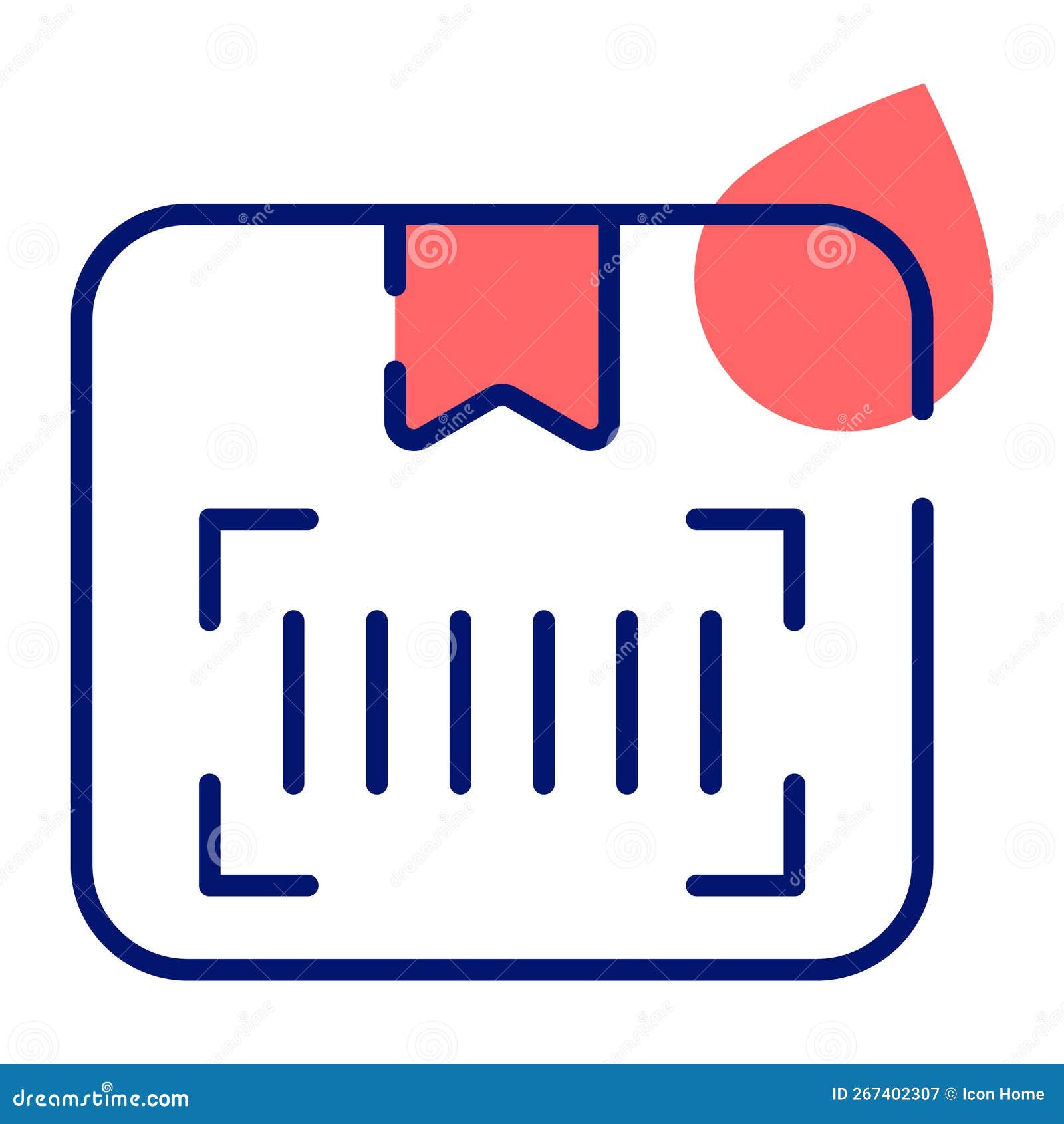 Package Box Having Barcode, Parcel Scanning Icon Stock Vector ...
