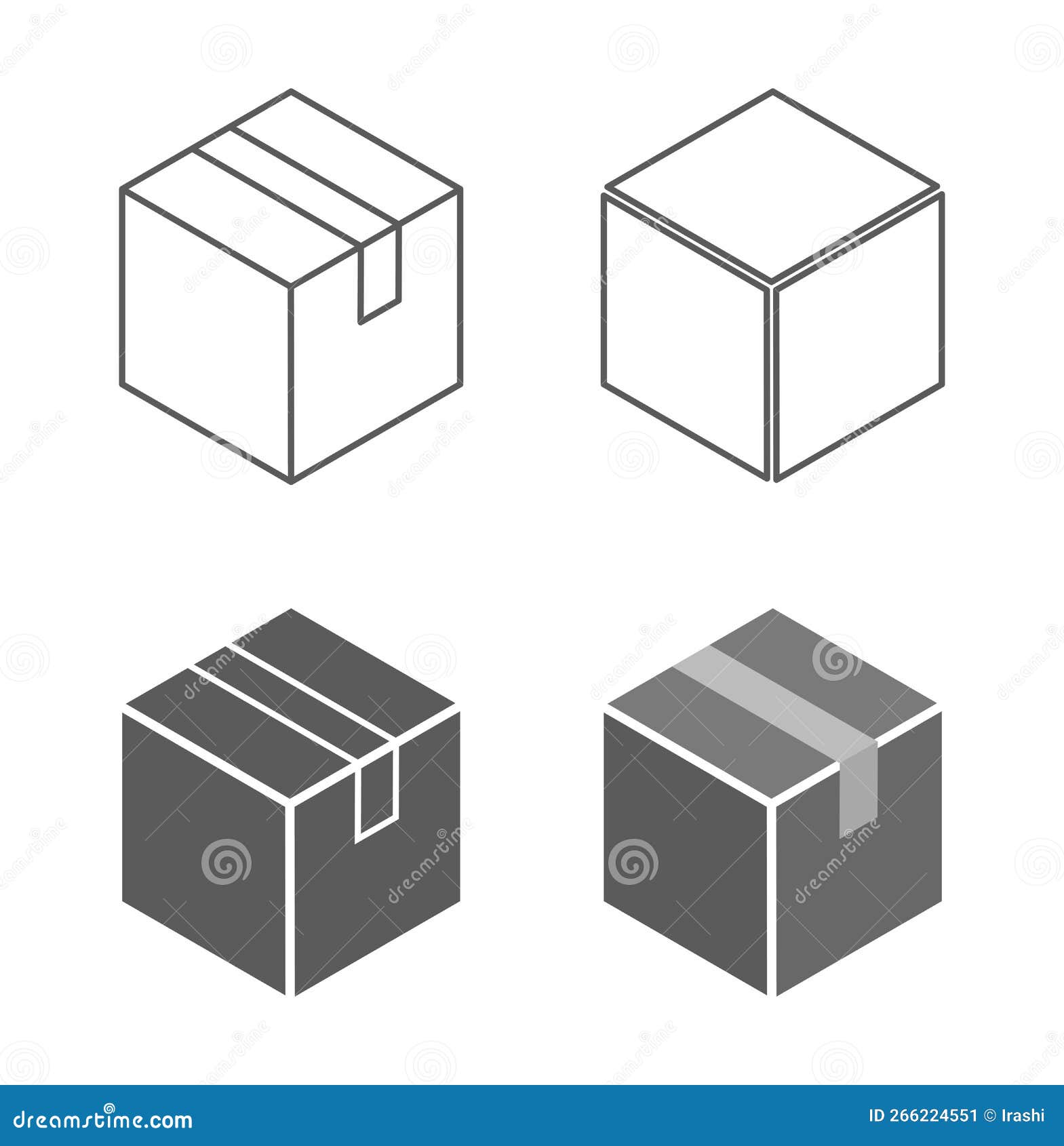 Package box icon stock vector. Illustration of design - 266224551