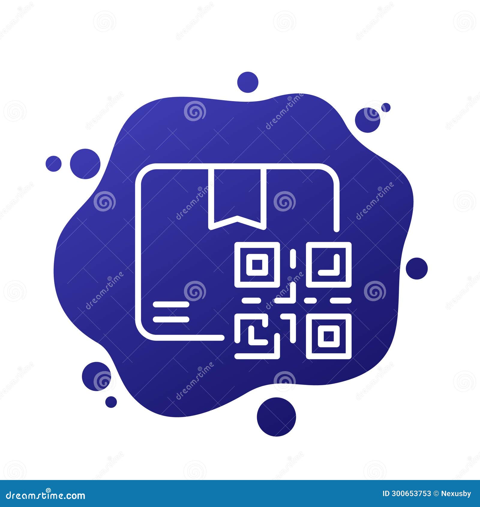 Package, Box with QR Code Icon, Line Vector Stock Illustration ...