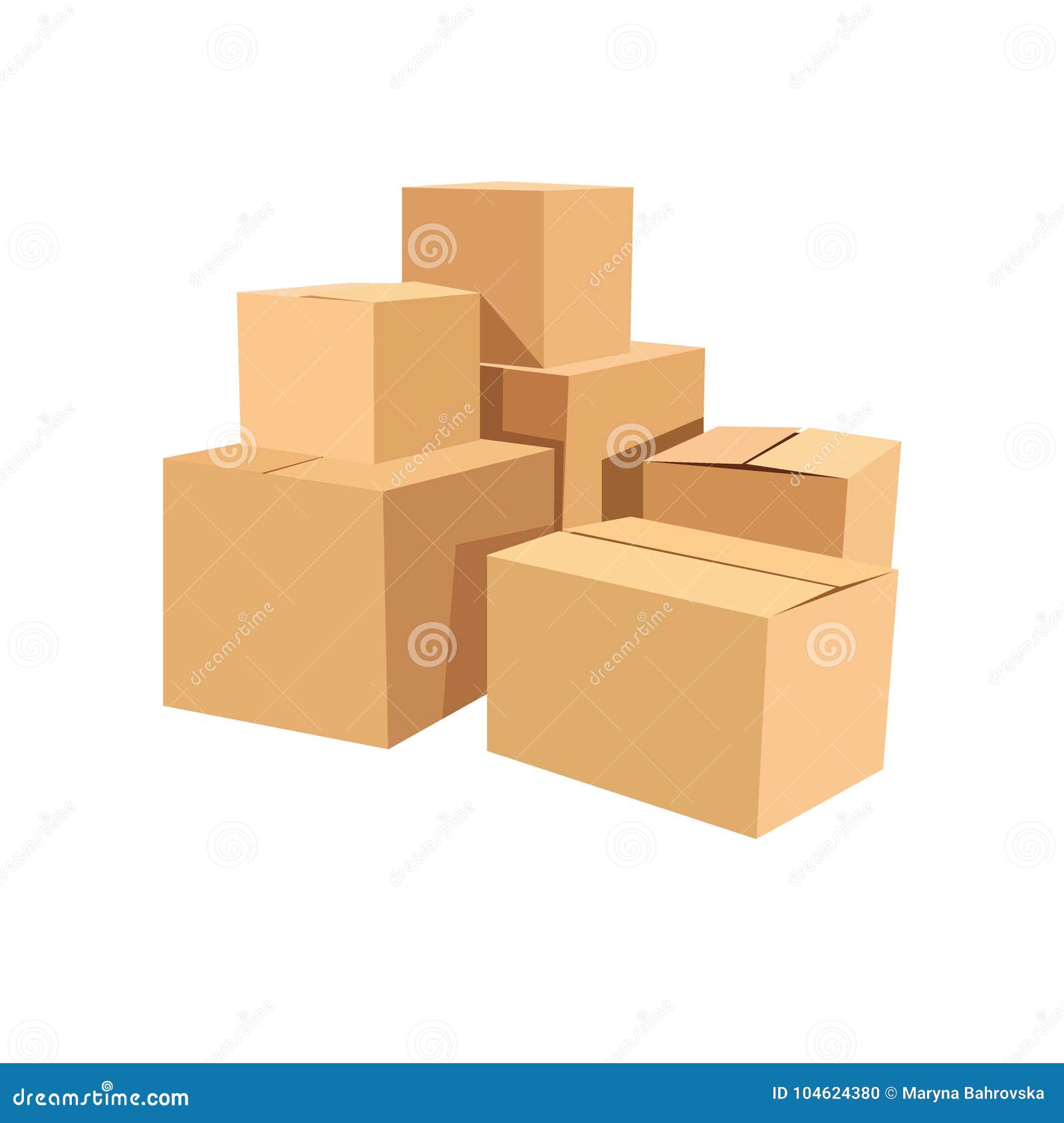 Package Box Set Illustration Stock Illustration - Illustration of ...