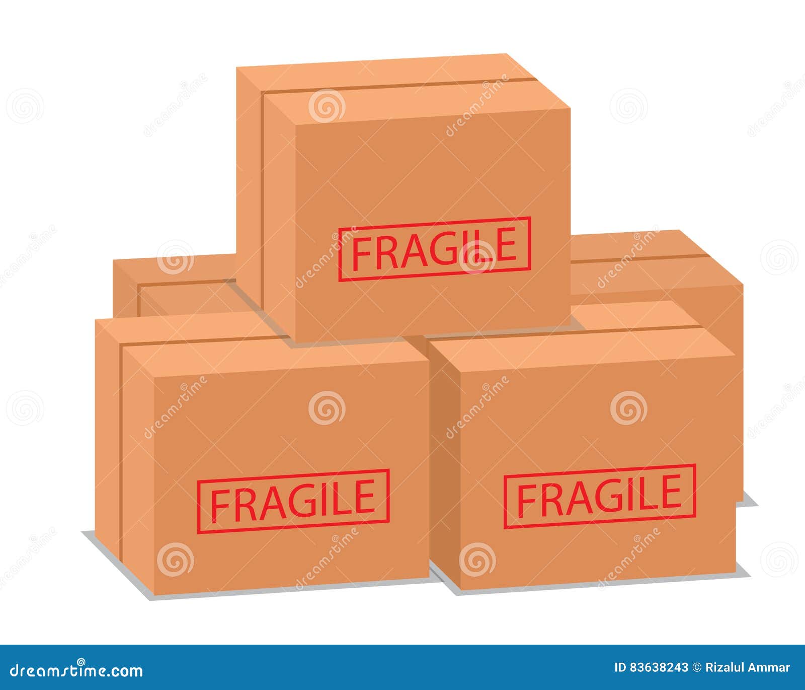 Package Box Stack Illustration Stock Vector - Illustration of carton ...