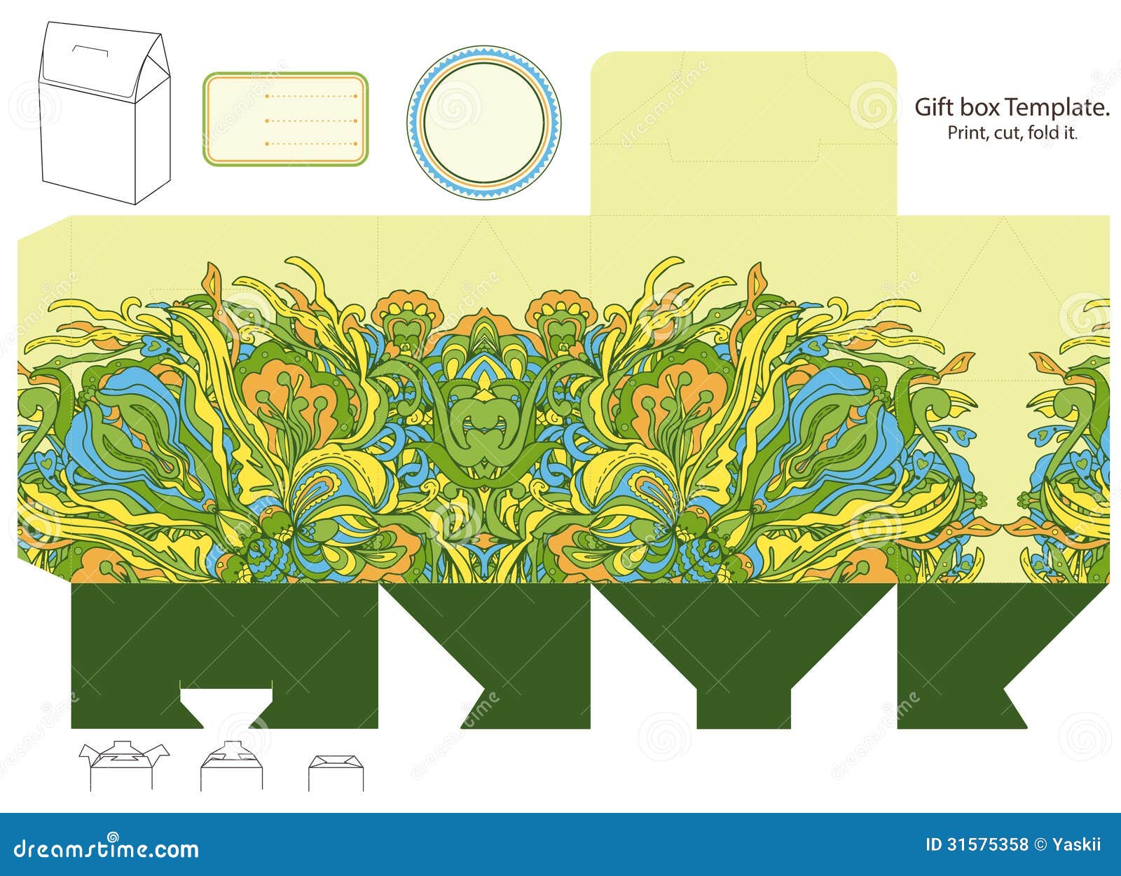 Package box template stock vector. Illustration of celebration - 31575358