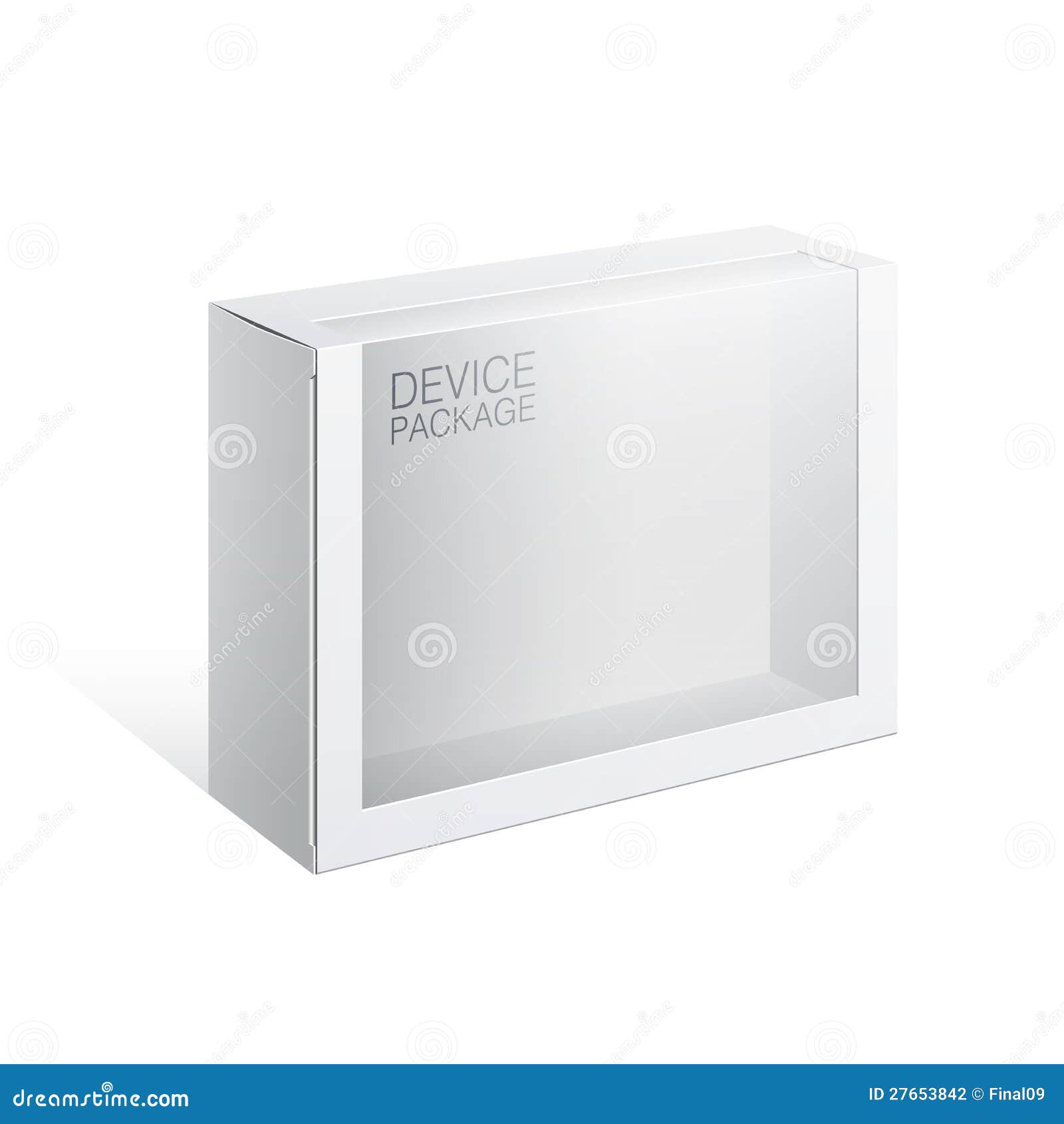 Package Box with a Transparent Plastic Window Stock Vector ...