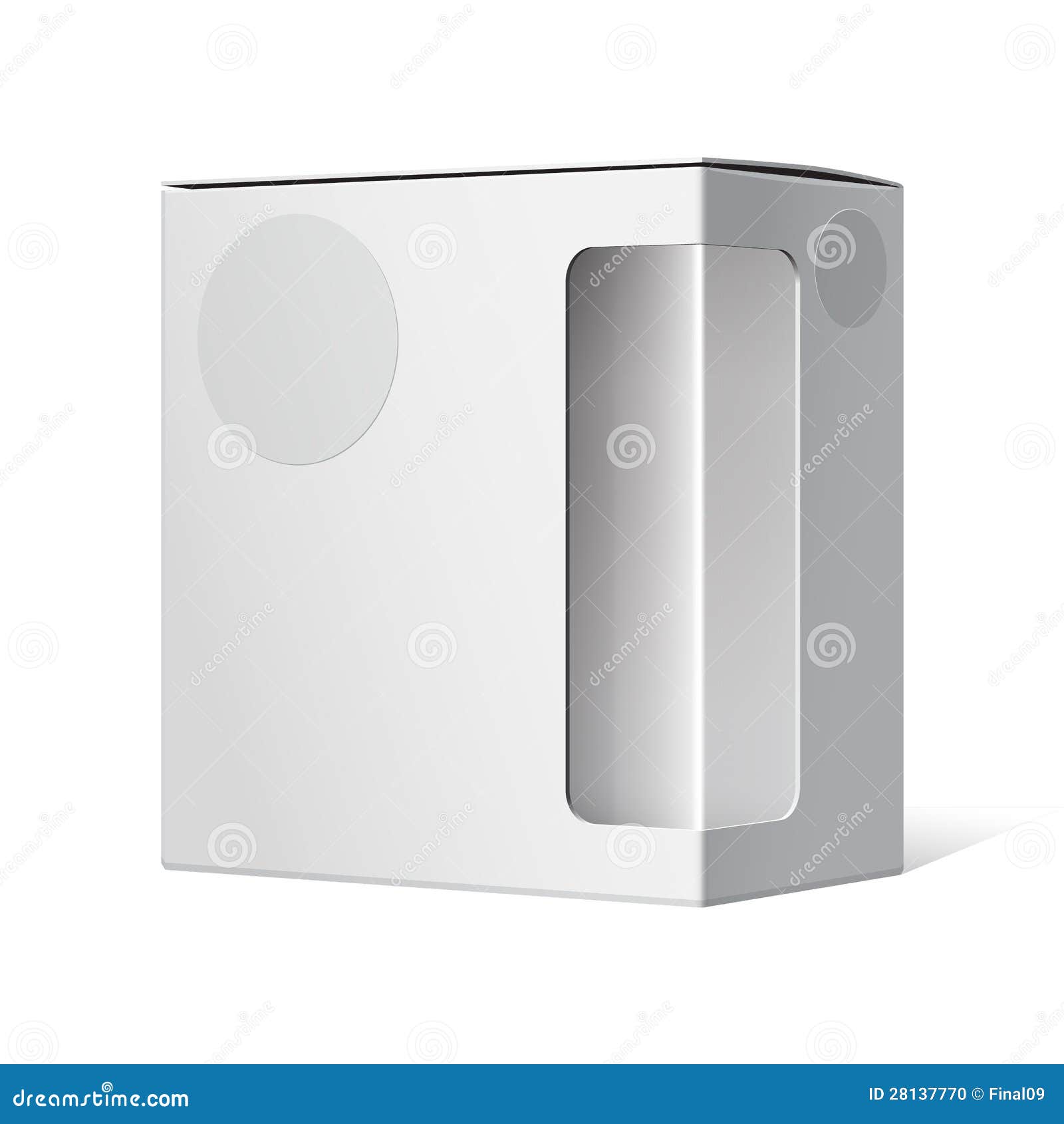 Package Box with a Transparent Plastic Window Stock Vector ...