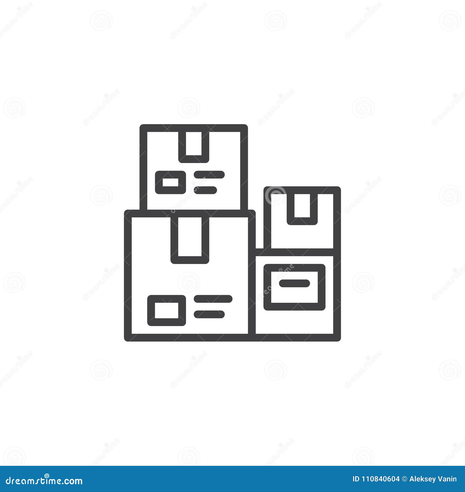 Stack Boxes Outline Stock Illustrations – 389 Stack Boxes Outline Stock ...