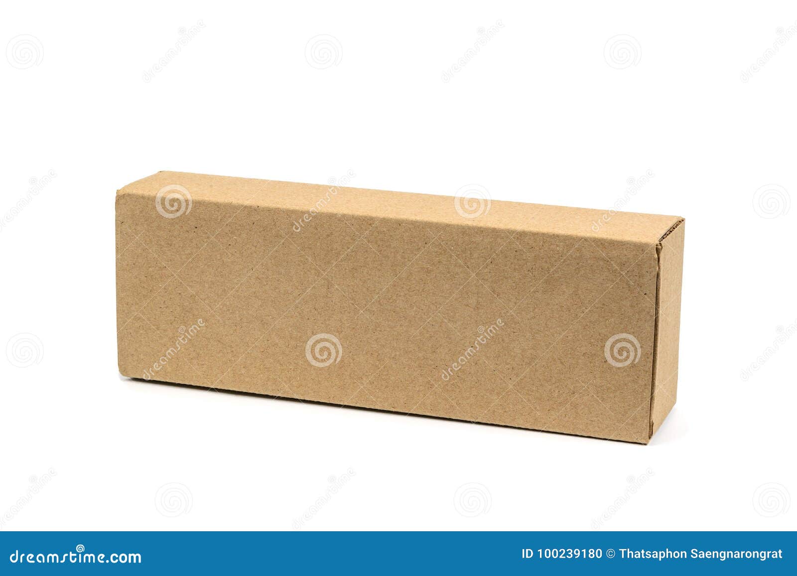 Package Brown Cardboard Box For Long Items. Mockup, Isolated Stock ...