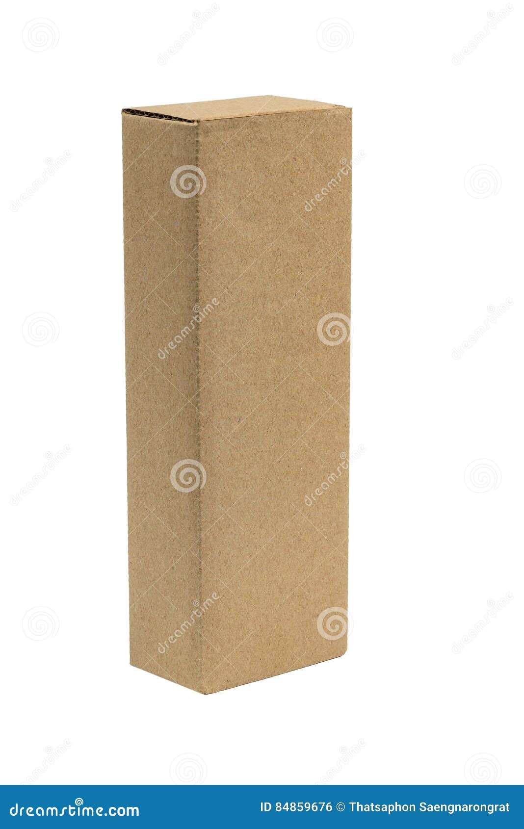 Package Brown Cardboard Box for Long Items. Mockup, Isolated Stock ...