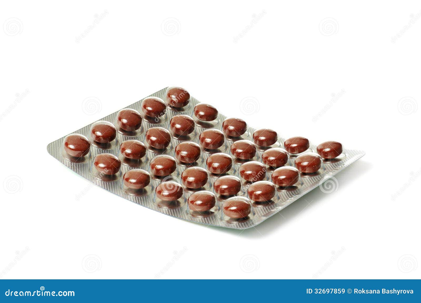 Package with brown tablets stock image. Image of prescription - 32697859