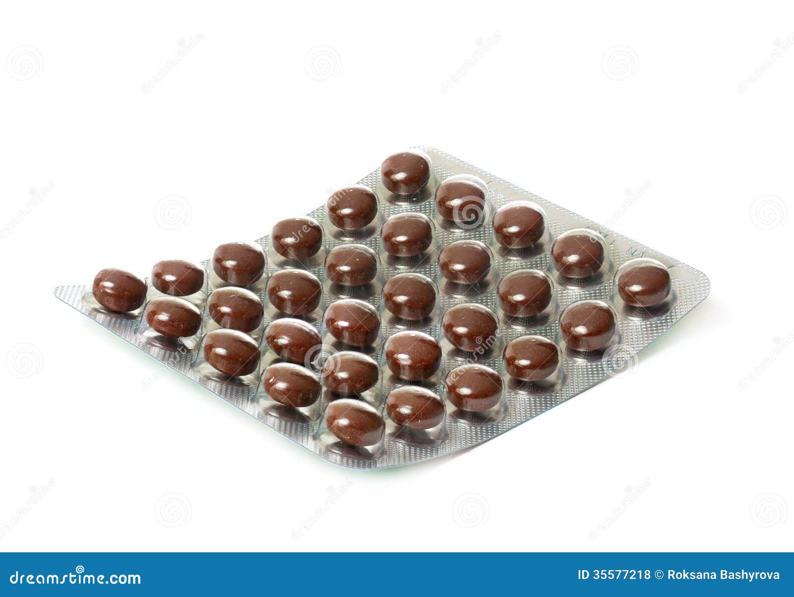 Package with brown tablets stock photo. Image of pharmacy - 35577218