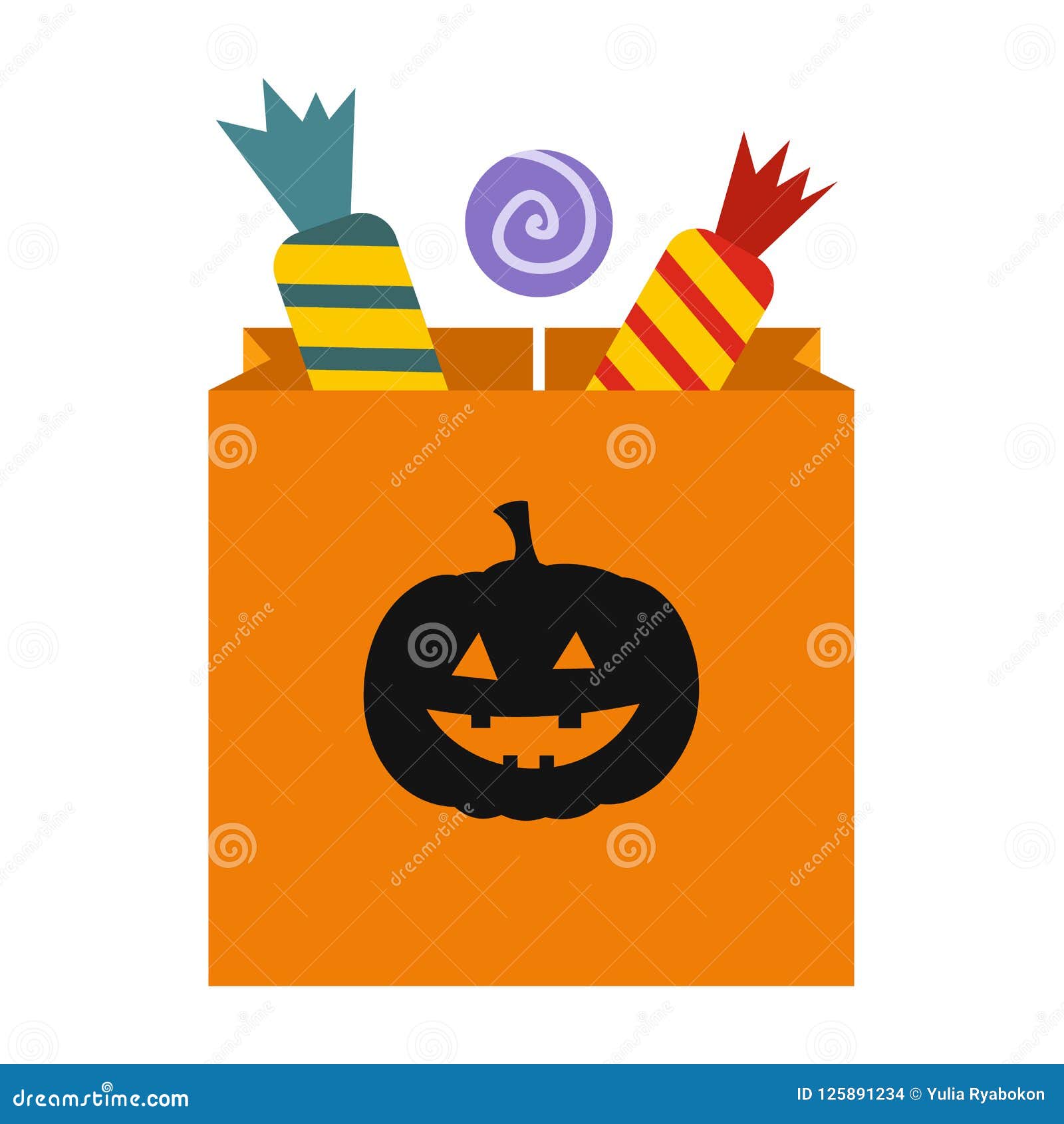 Package Candy on Halloween Icon Stock Illustration - Illustration of ...