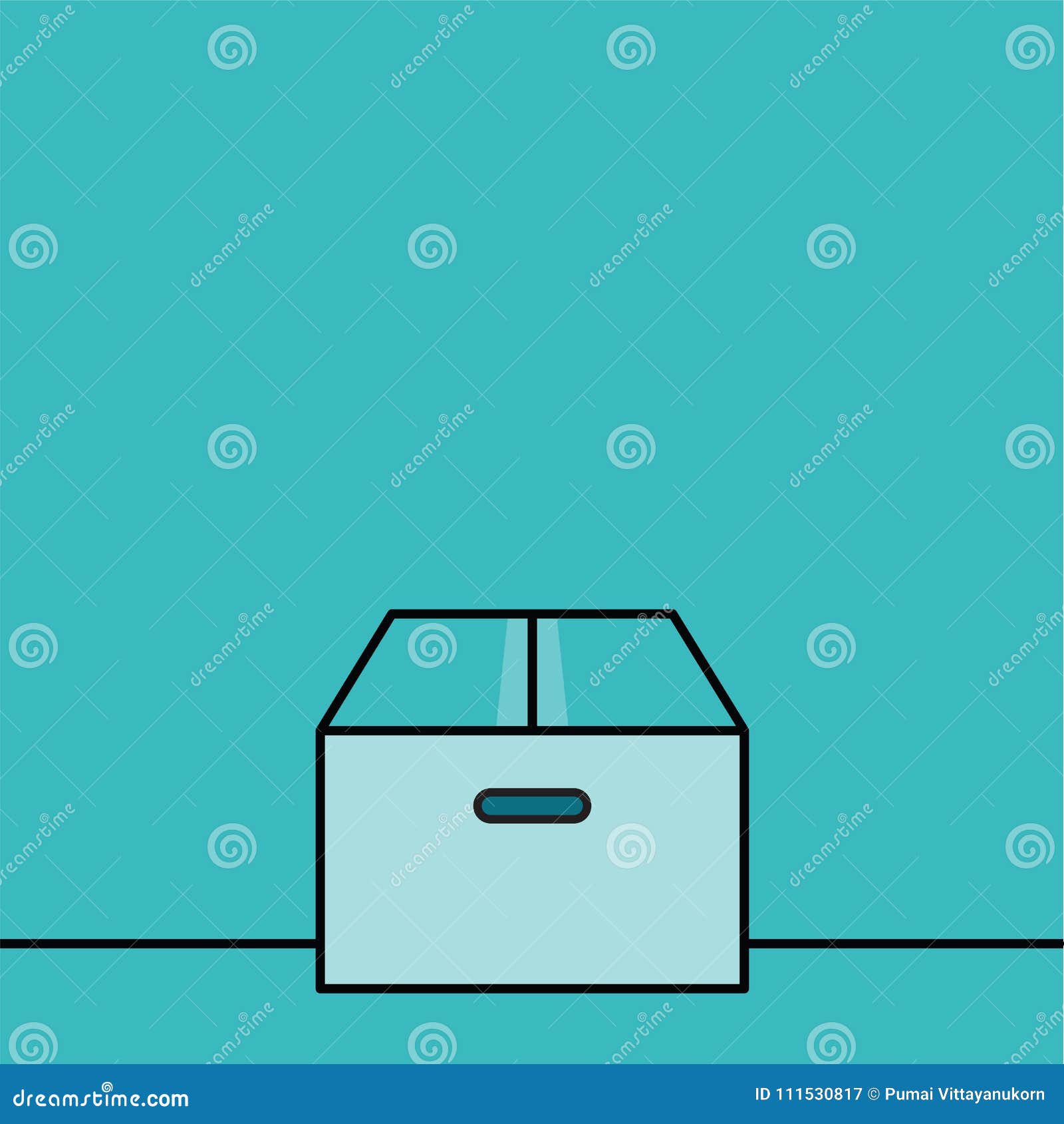 Pixelated Cardboard Box Illustration. Simple Pixel Art Of A Brown ...