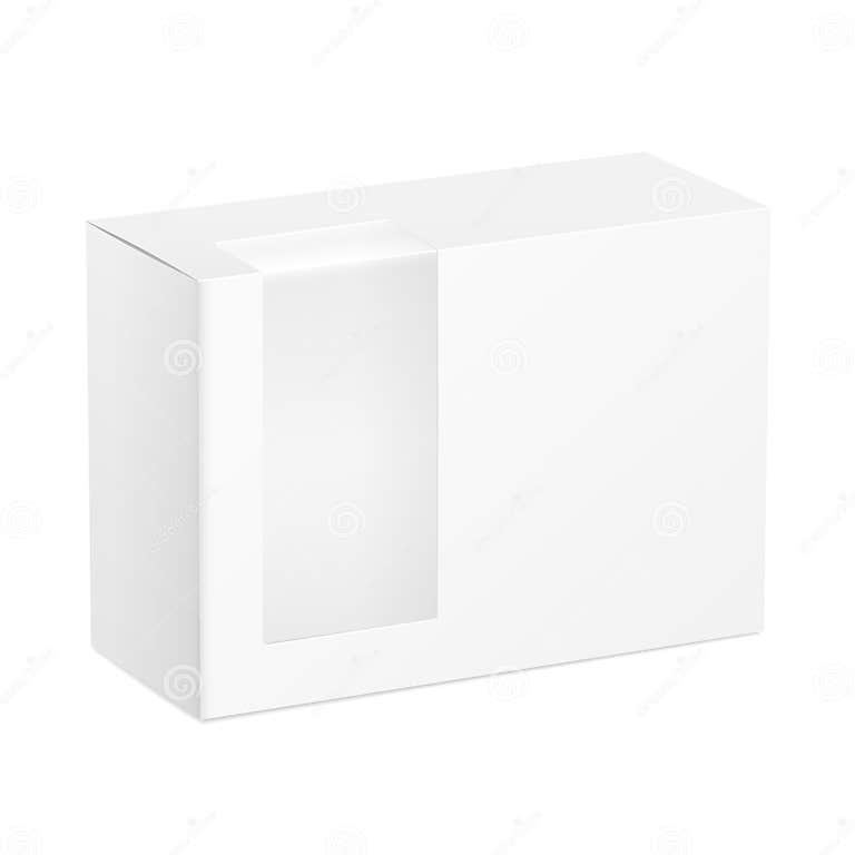 Package Cardboard Box with Transparent Plastic Window Stock Vector ...