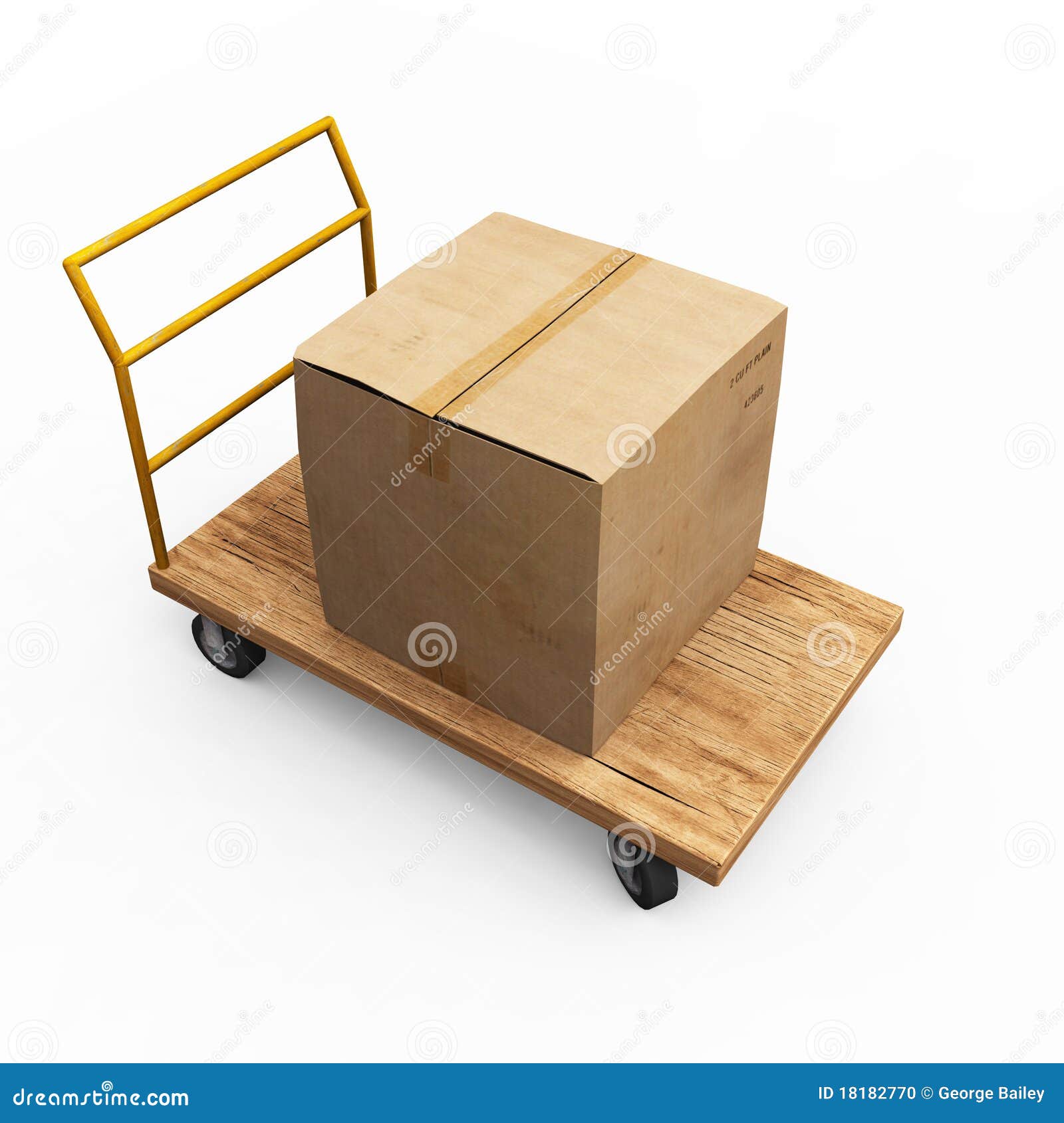 Package On Cart Stock Photo - Image: 18182770