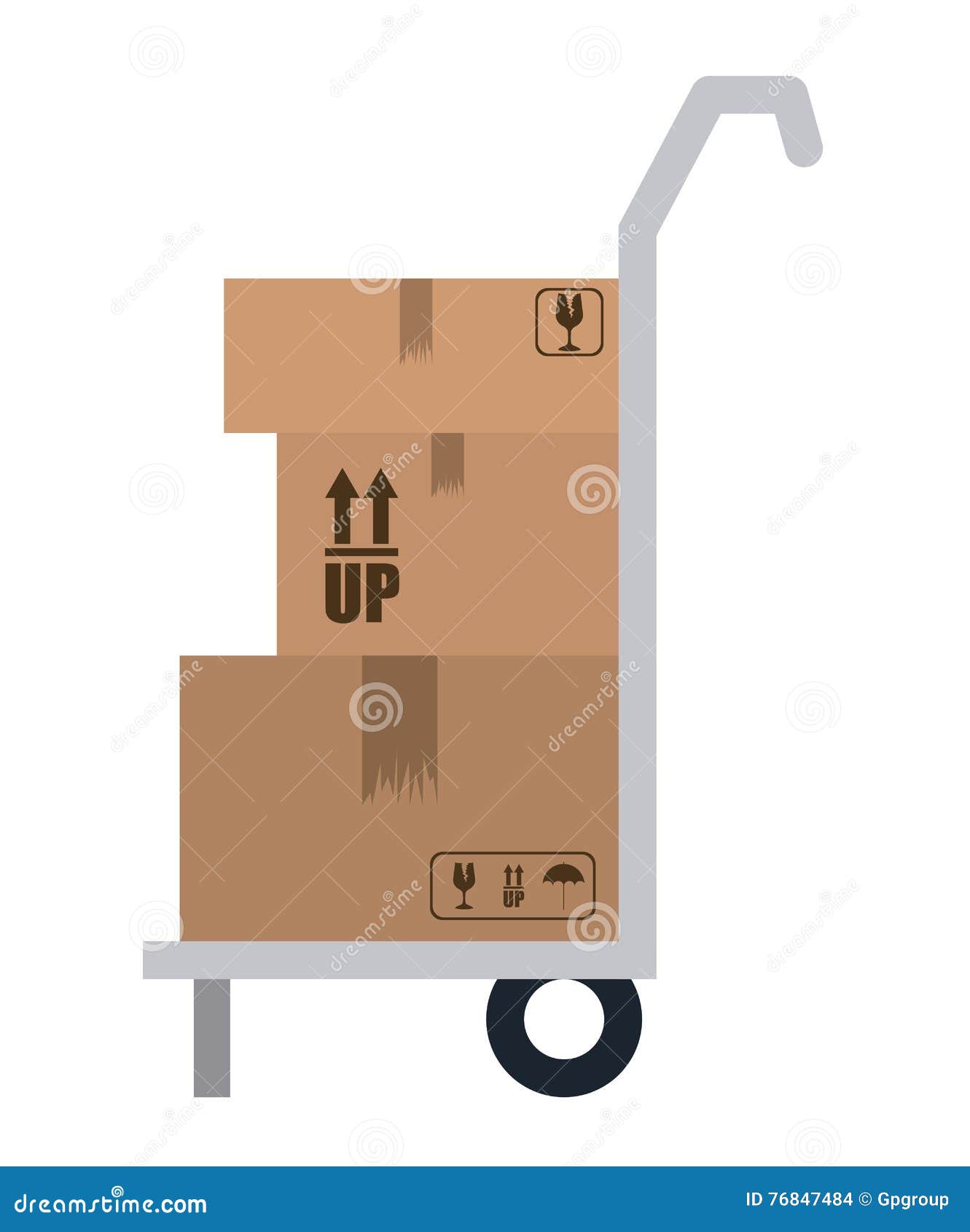 Package Cart and Delivery Design Stock Vector - Illustration of ...