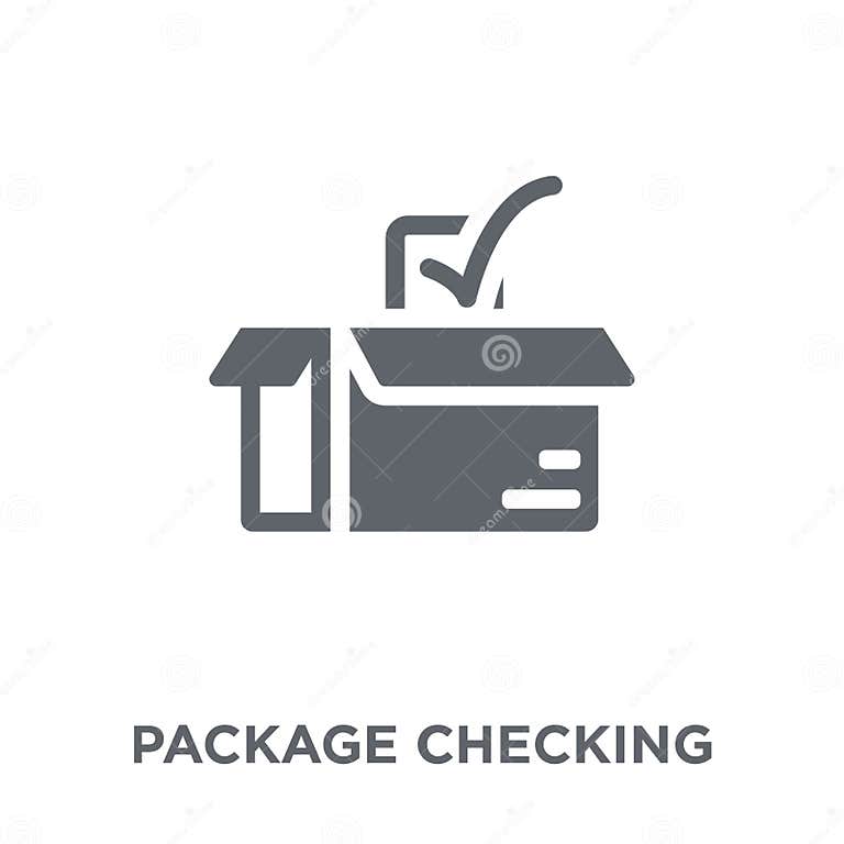 Package Checking Icon from Delivery and Logistic Collection. Stock ...