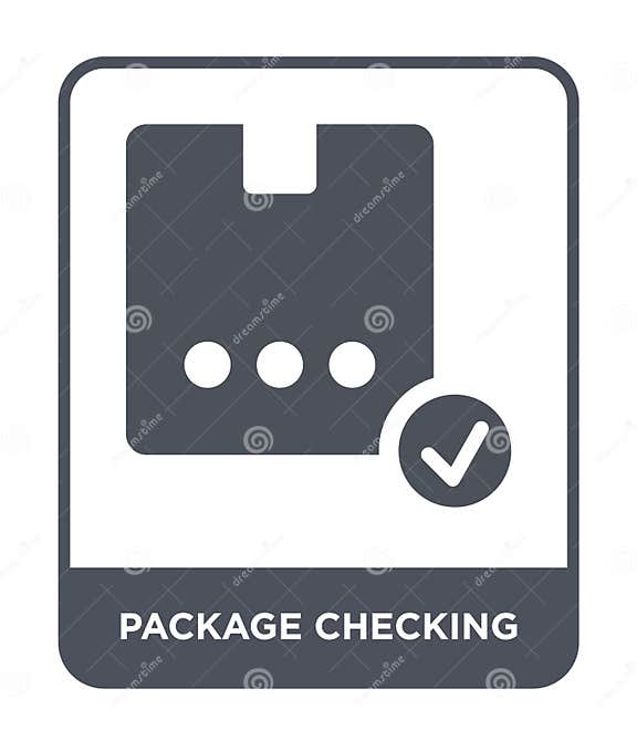 Package Checking Icon in Trendy Design Style. Package Checking Icon ...