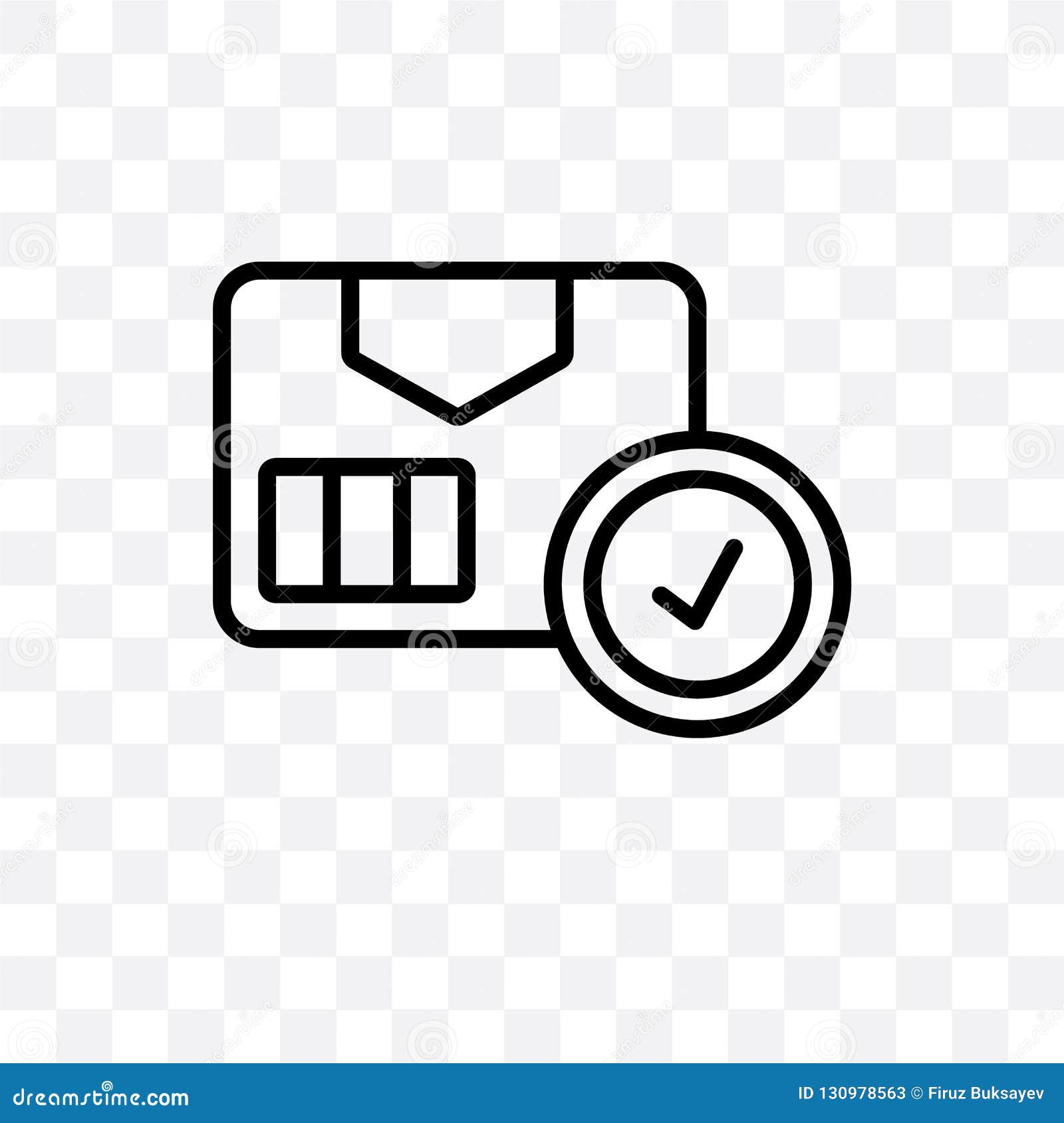 Checking Vector Icon Isolated On Transparent Background, Linear ...