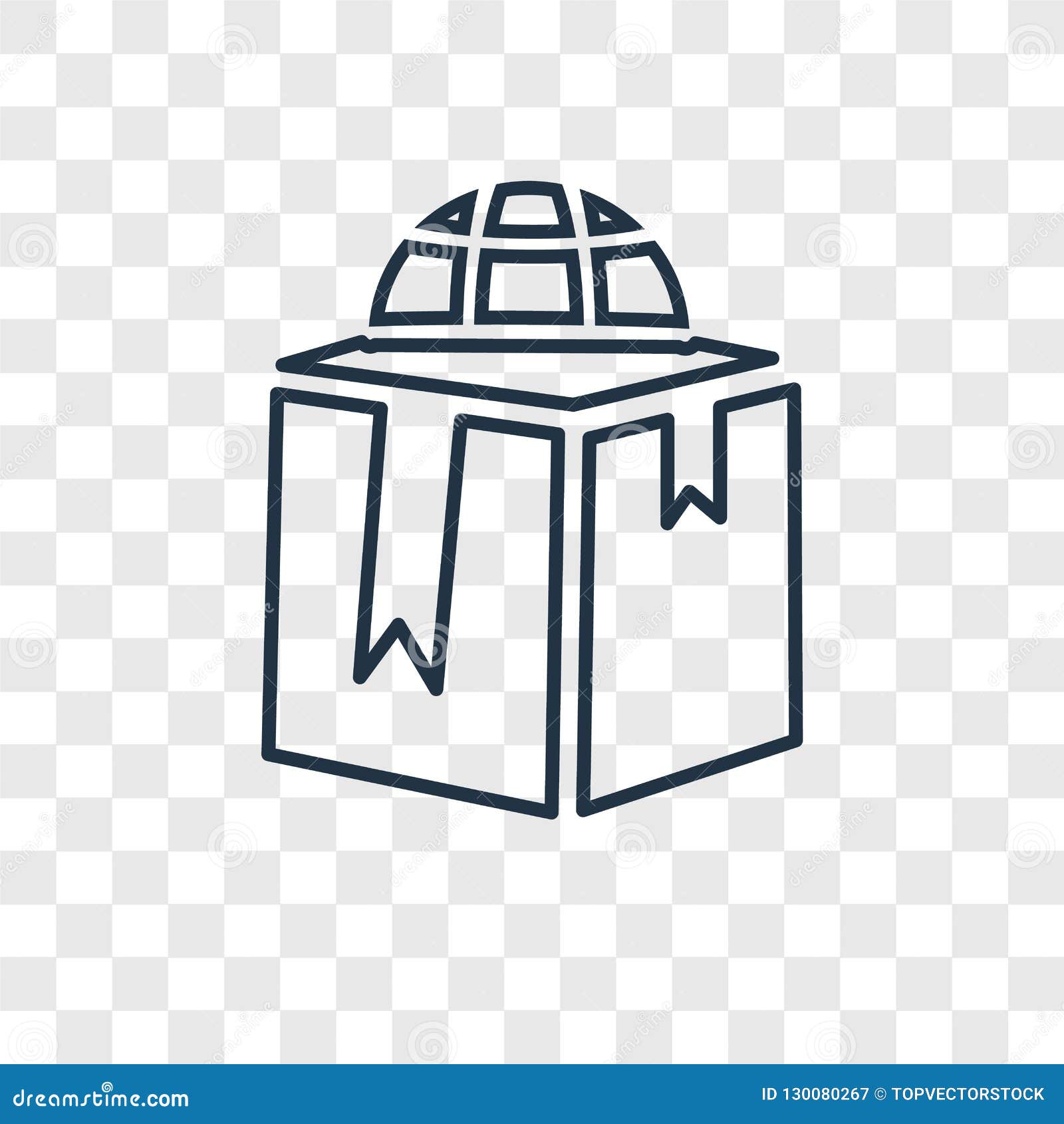 Package Concept Vector Linear Icon Isolated on Transparent Background ...