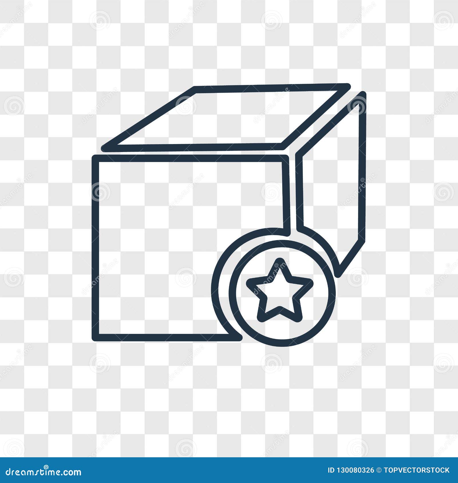 Package Concept Vector Linear Icon Isolated on Transparent Background ...