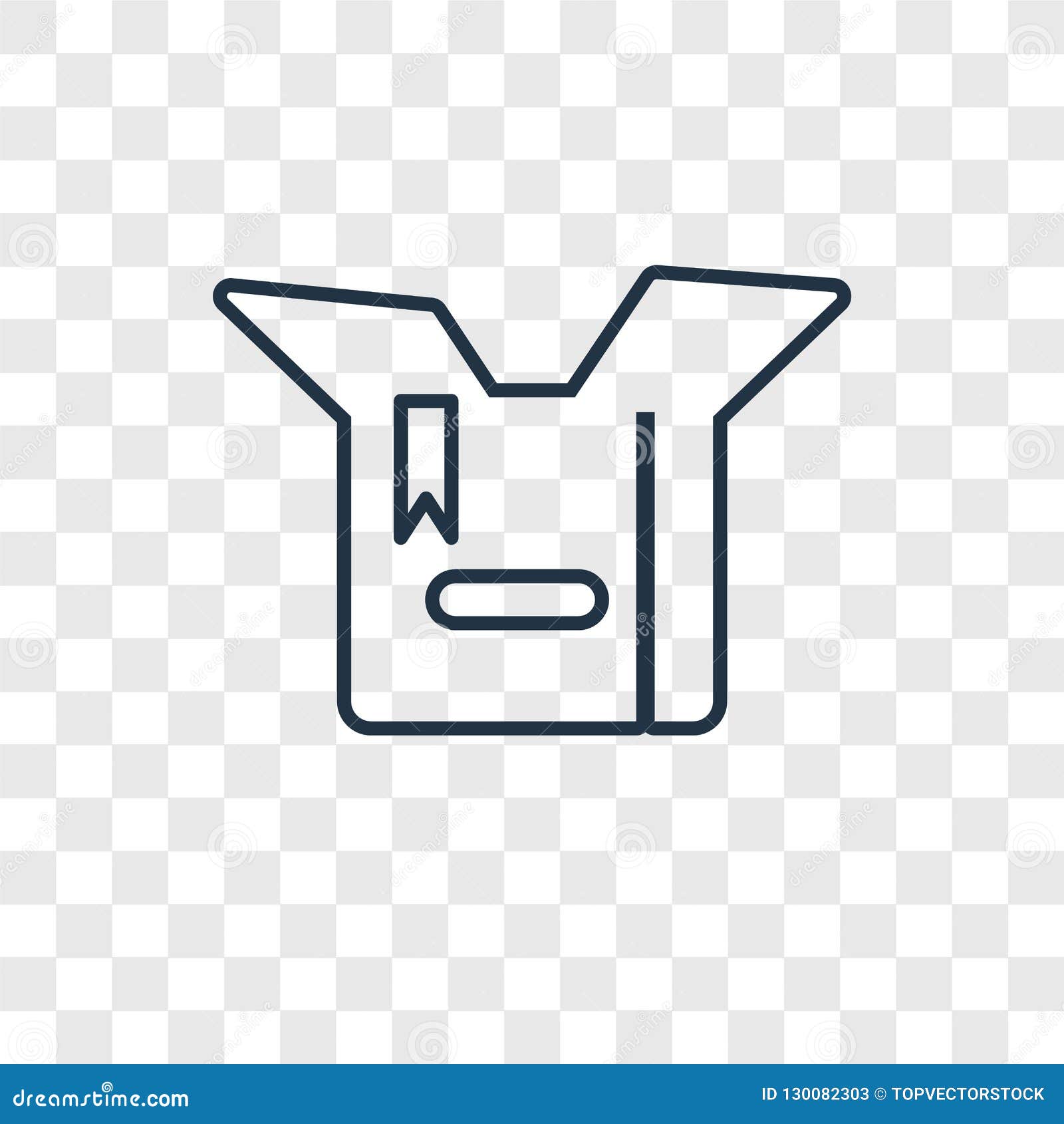 Package Concept Vector Linear Icon Isolated on Transparent Background ...