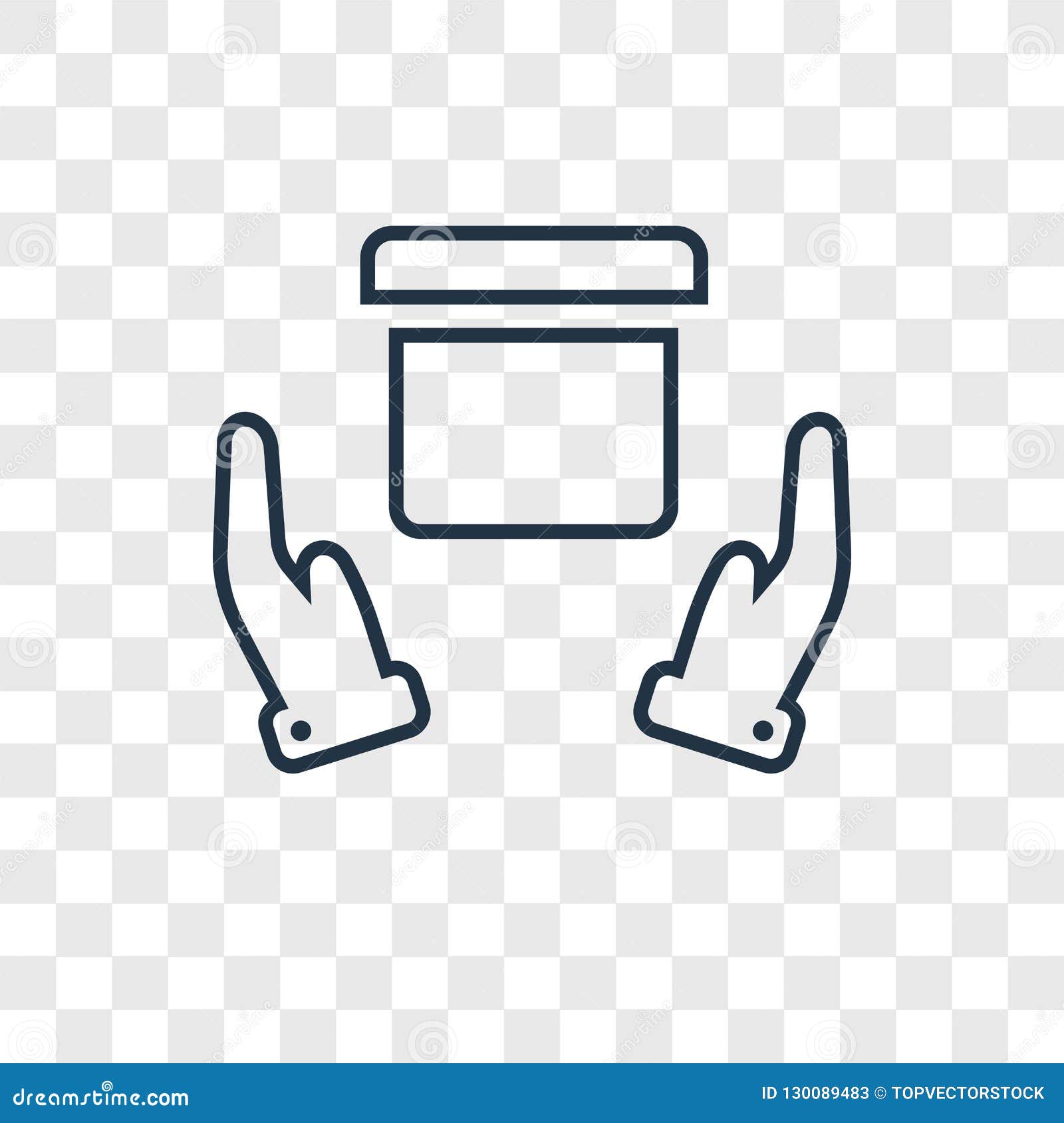 Package Concept Vector Linear Icon Isolated on Transparent Background ...