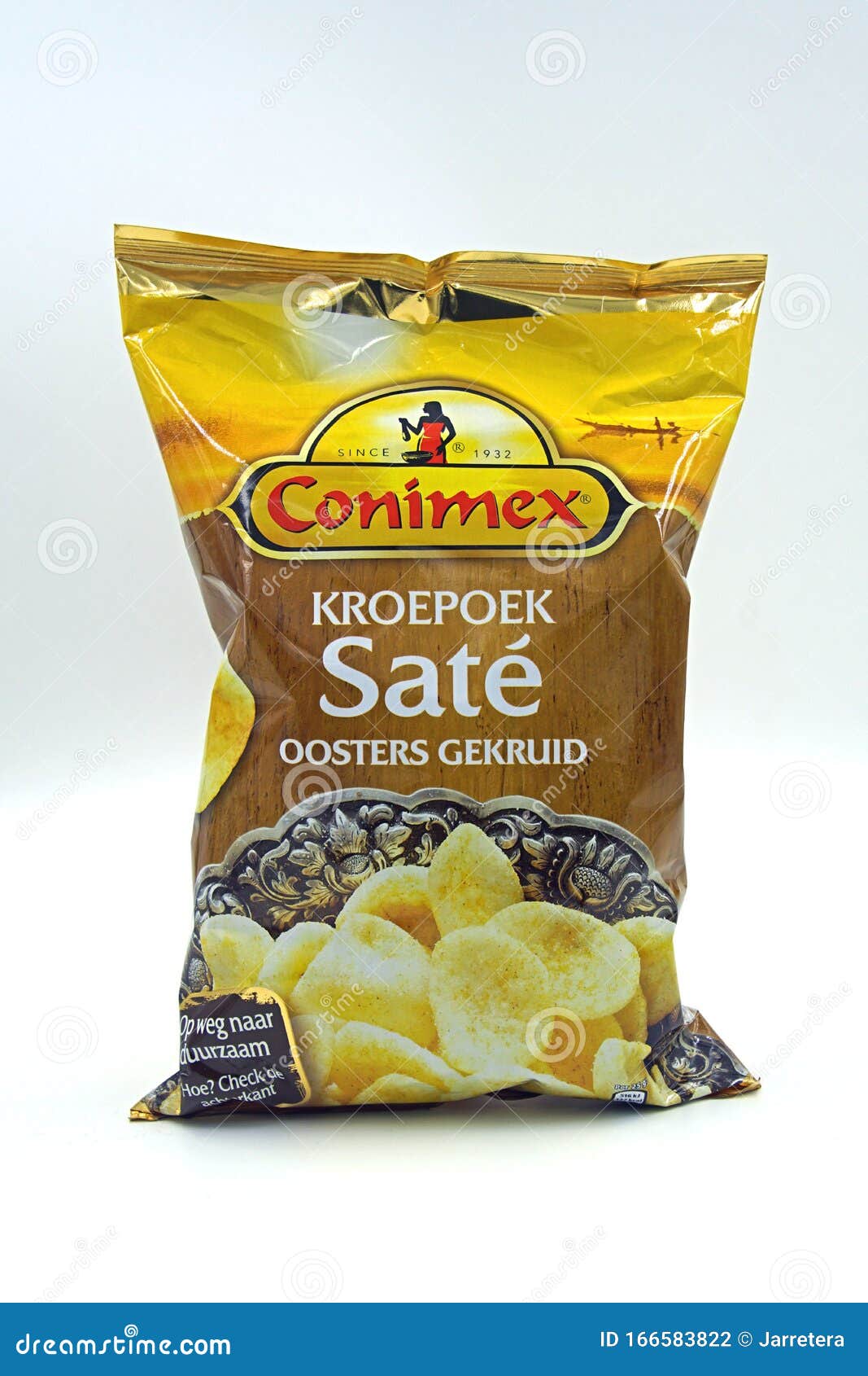 Package of Conimex Deep Fried Prawn Sate Crackers. Editorial ...