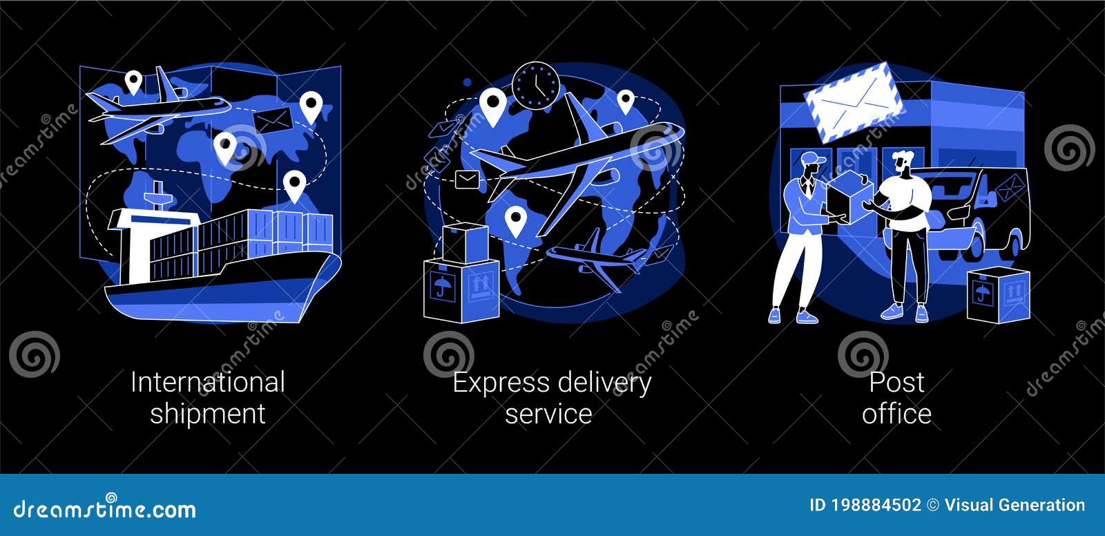 Package Delivery Abstract Concept Vector Illustrations. Stock Vector ...