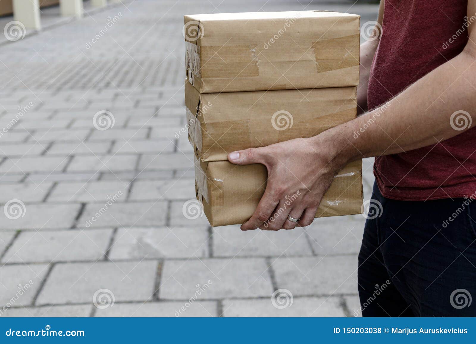 Package delivery stock photo. Image of holding, giving - 150203038