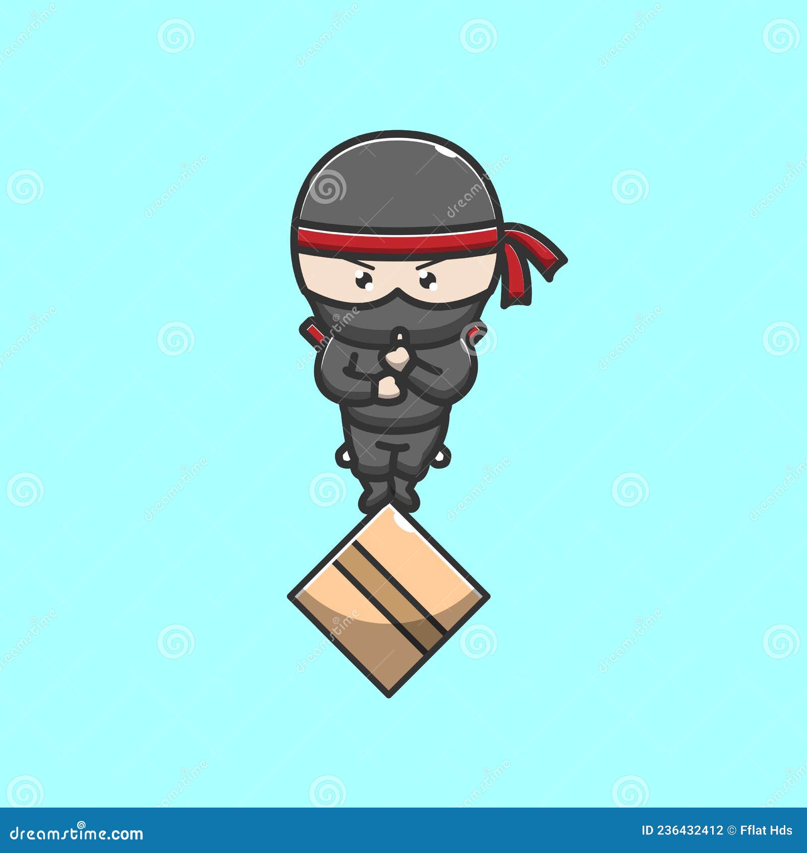 Package Delivery Ninja Illustration Stock Vector - Illustration of ...