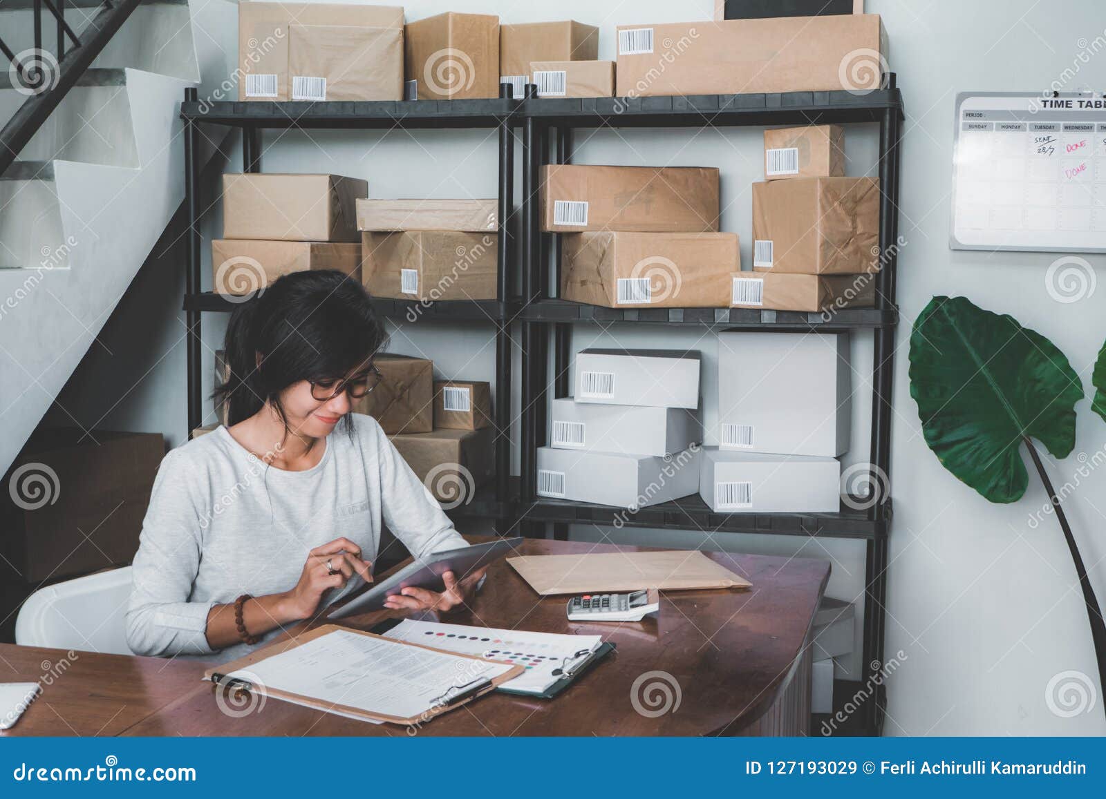 Package Delivery Service Office Stock Image - Image of office ...