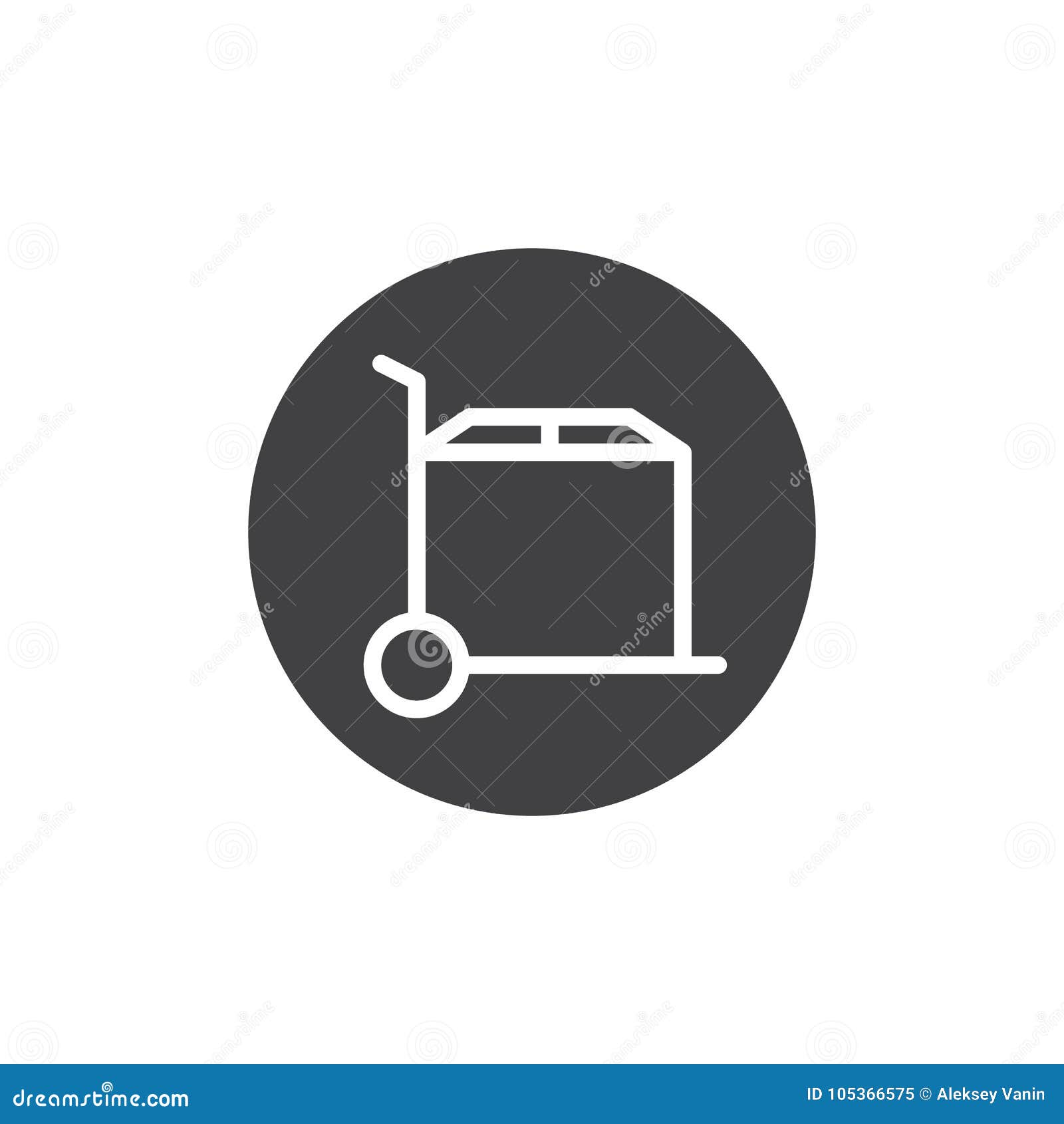 Package Delivery Trolley Icon Vector Stock Vector - Illustration of ...
