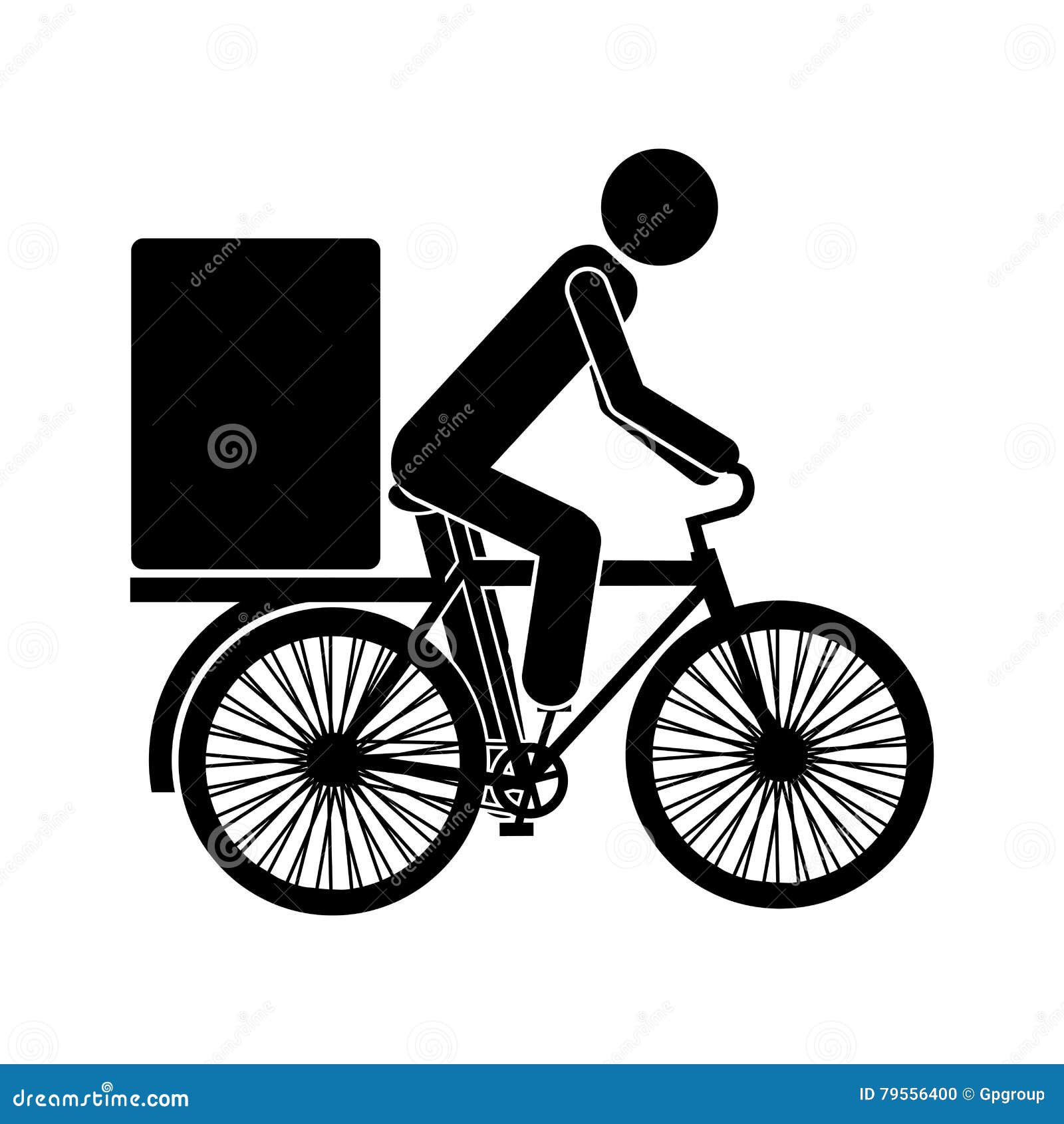 Package Delivery Worker Icon Image Stock Vector - Illustration of ...