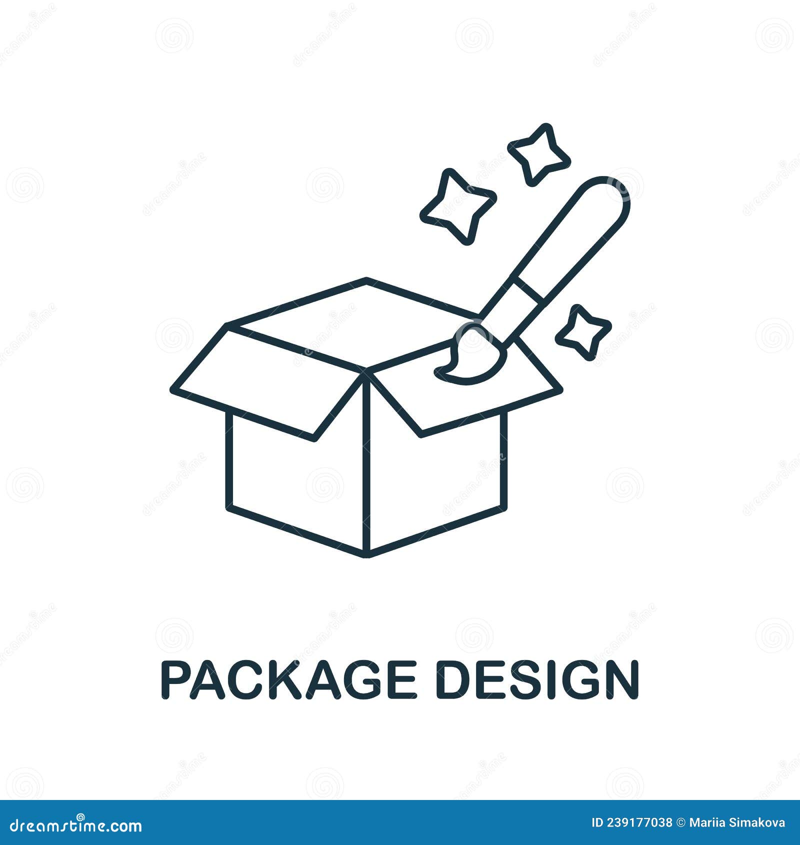 Package Design Icon. Line Element from Graphic Design Collection ...