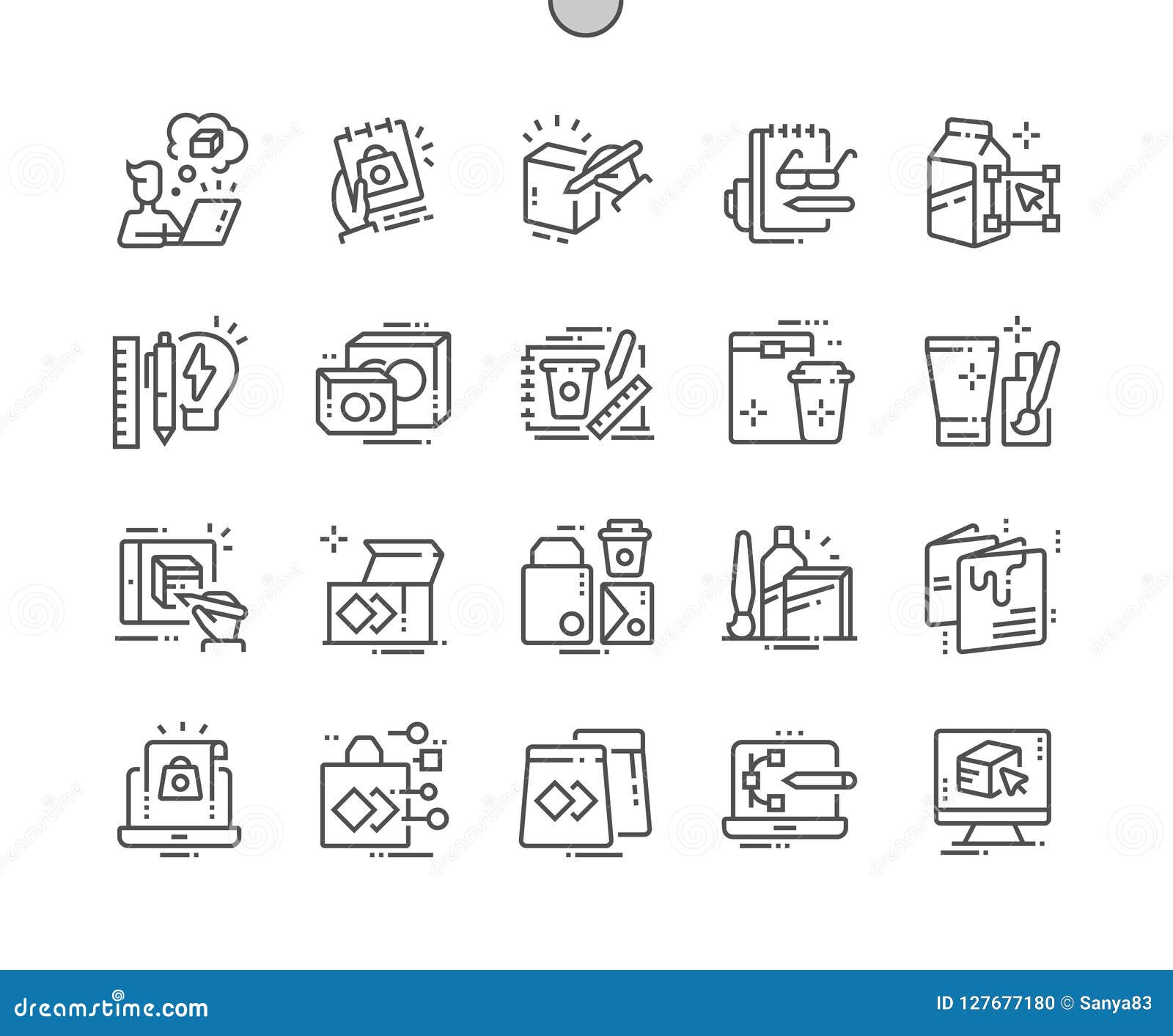 Package Design Well-crafted Pixel Perfect Vector Thin Line Icons 30 2x ...
