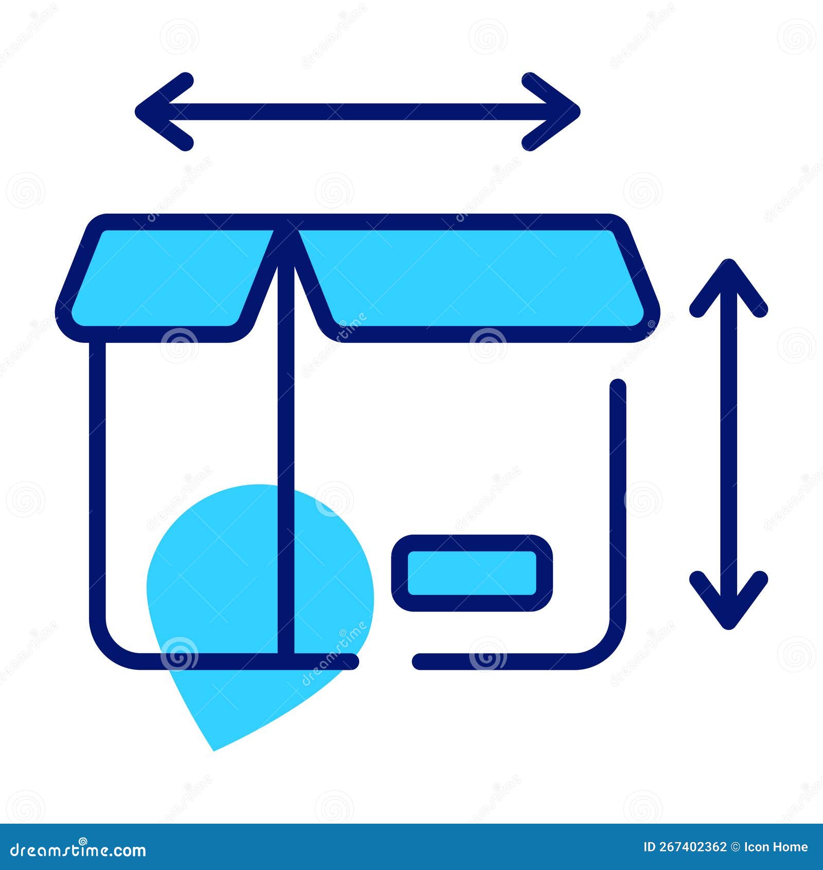 Package Dimension Vector Icon in Modern Style, Premium Design Stock ...