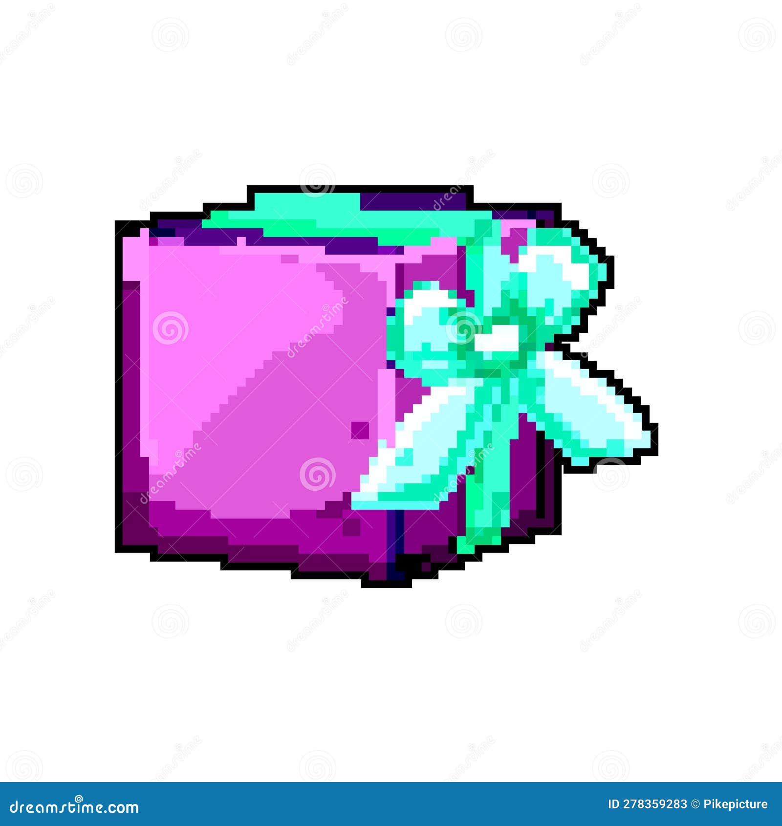 Package Gift Box Game Pixel Art Vector Illustration Stock Vector ...