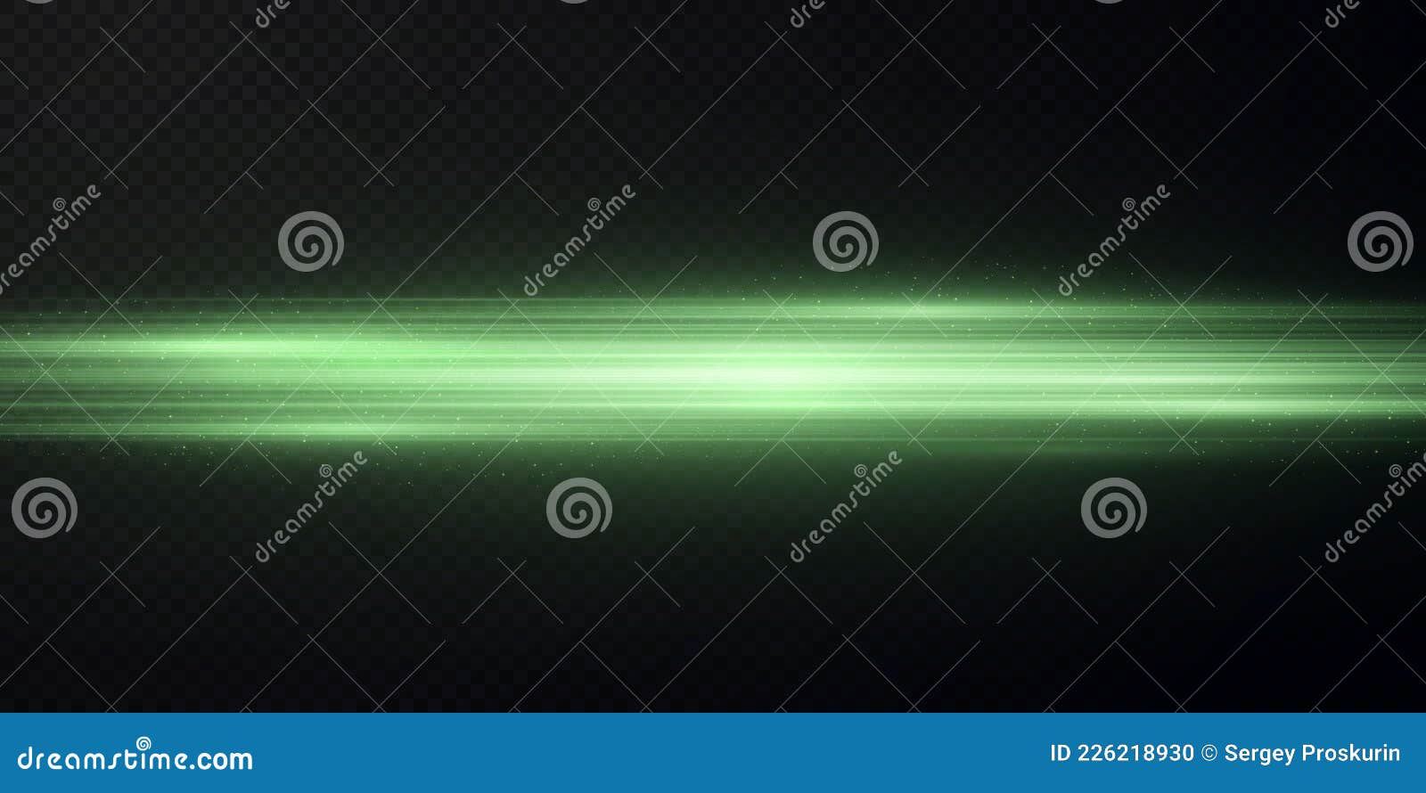 Package with Green Horizontal Highlights. Laser Green Beams, Horizontal ...